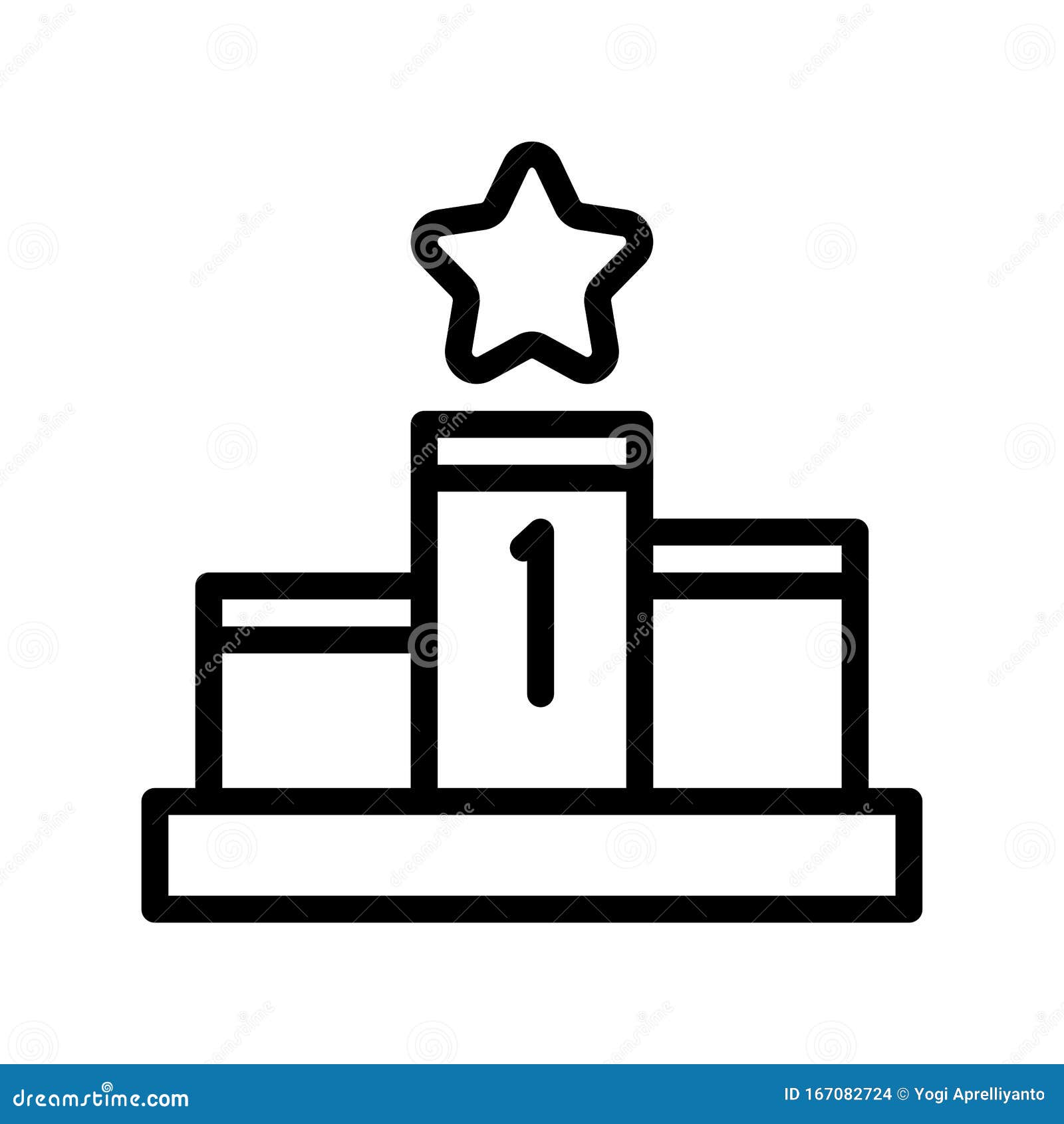 Icon Podium in Outline Style. Vector Illustration and Editable Stroke ...