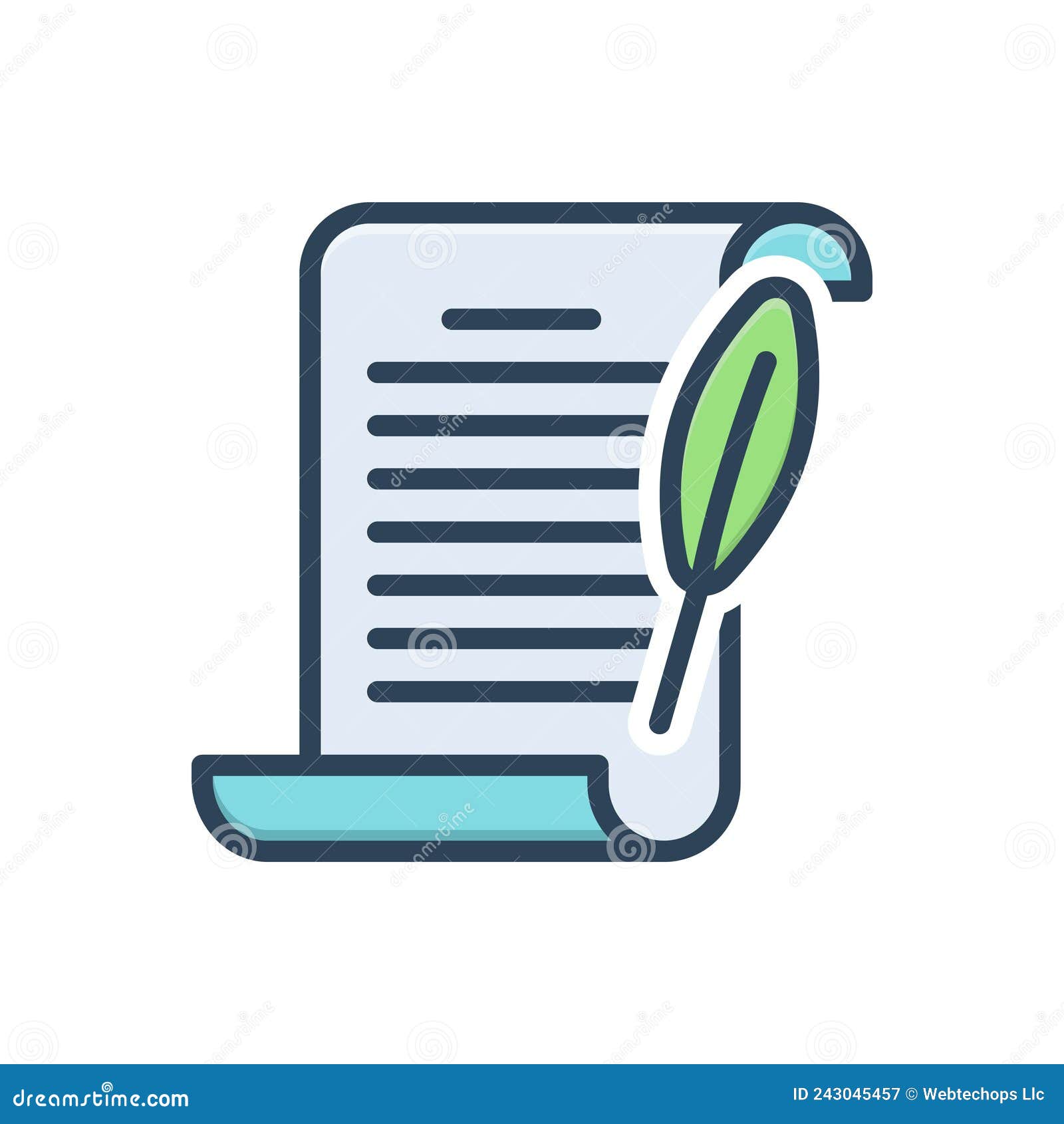 Color Illustration Icon for Poem, Verse and Poetry Stock Illustration ...