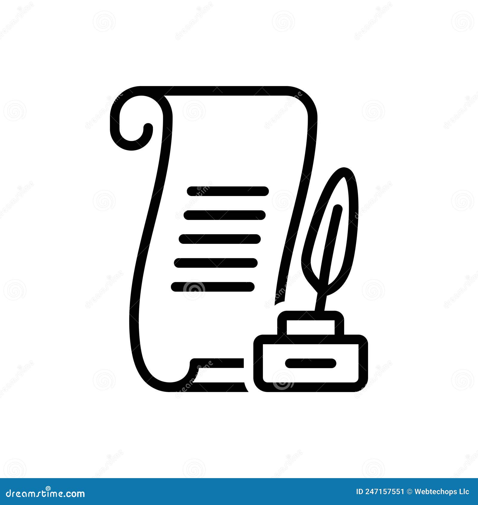 Black Line Icon for Poem, Verse and Poesy Stock Vector - Illustration ...