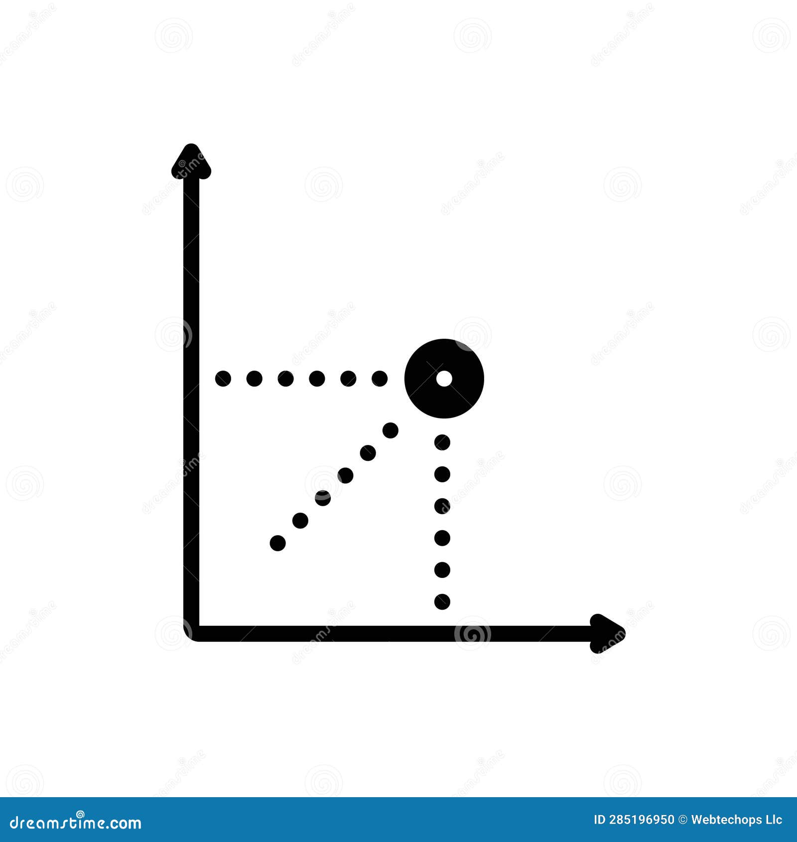 Black Solid Icon for Point, Line and Axis Stock Vector - Illustration ...