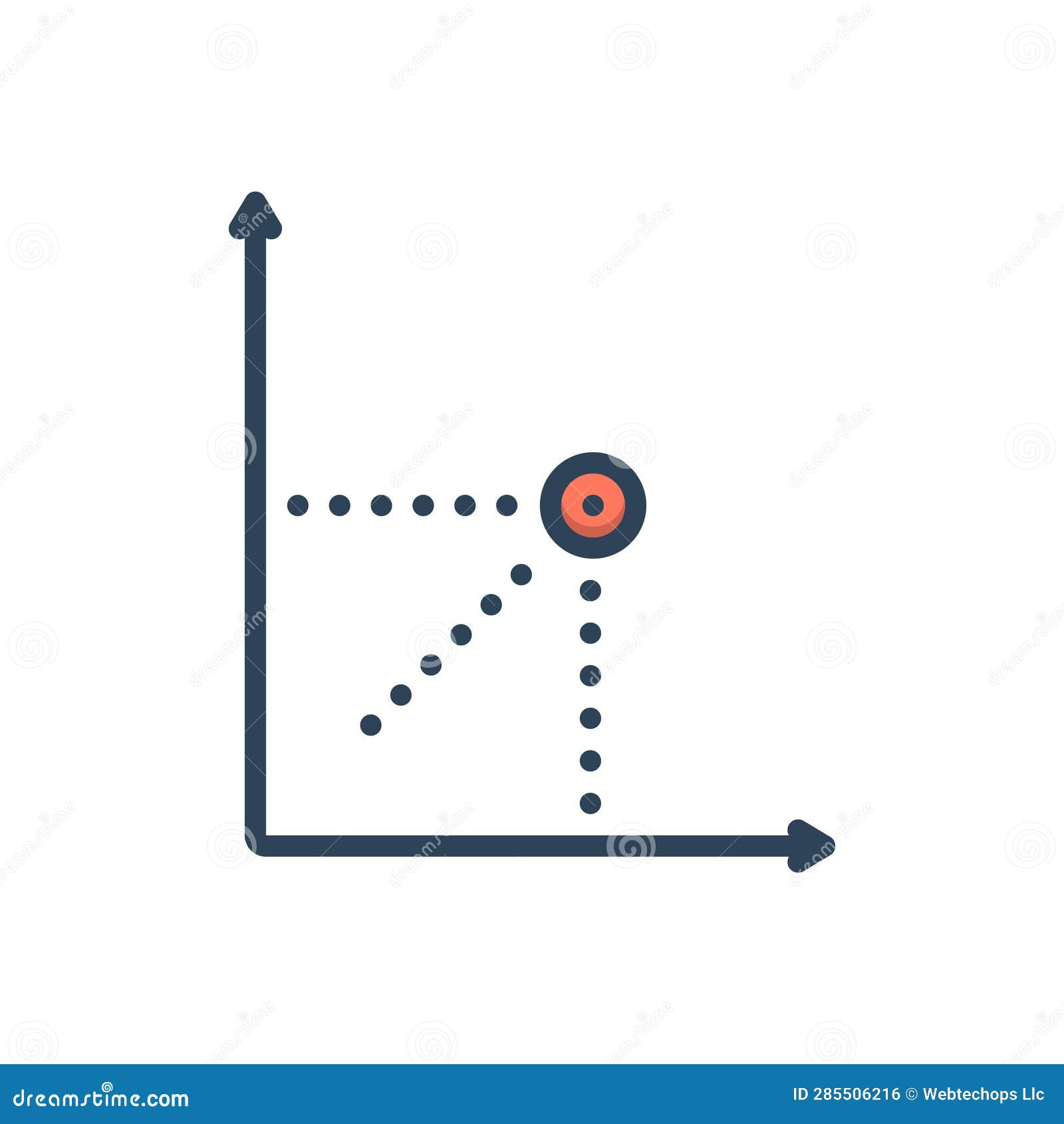 Color Illustration Icon for Point, Line and Axis Stock Vector ...
