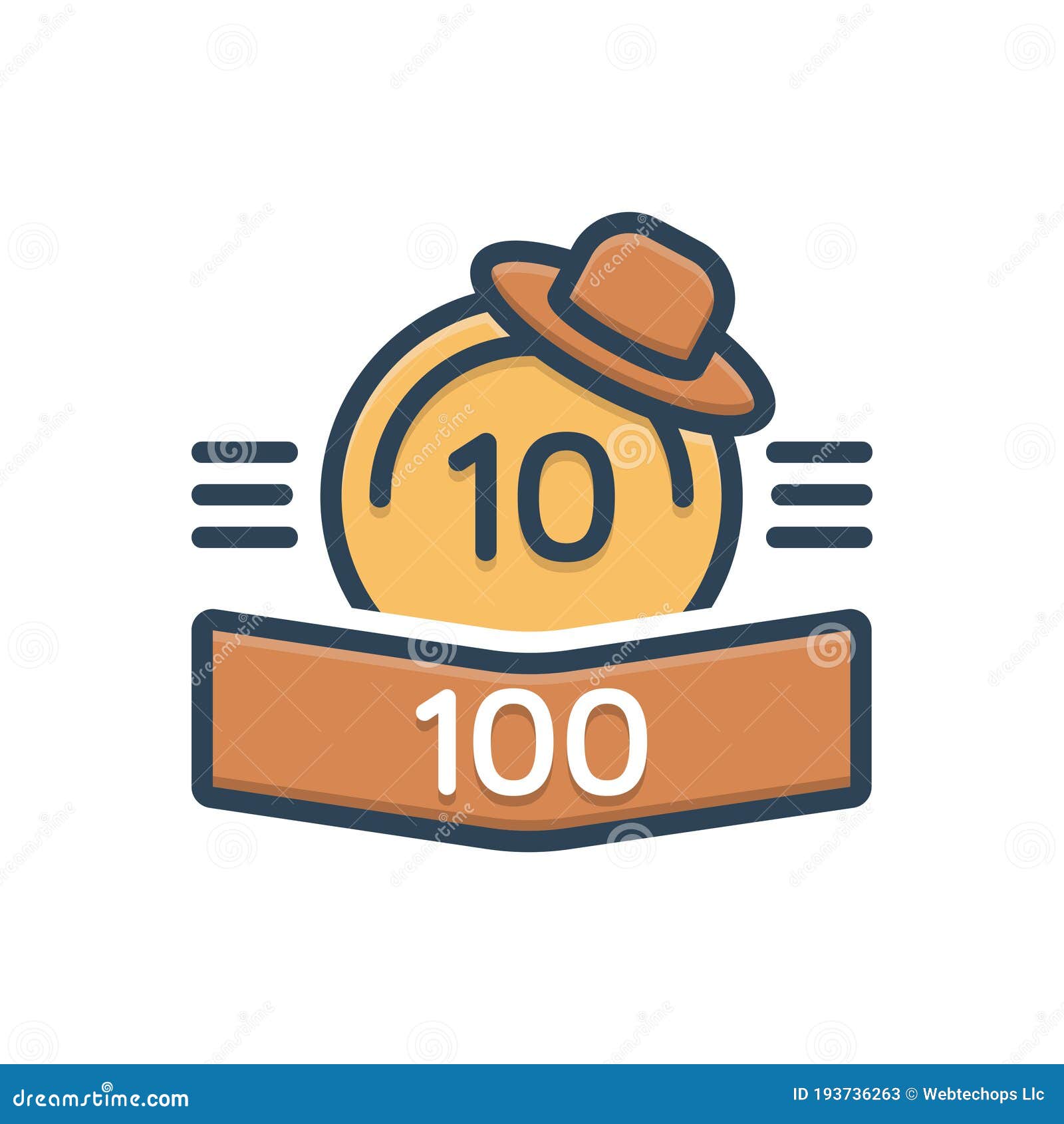 Color Illustration Icon for Points, Score and Rank Stock Illustration ...