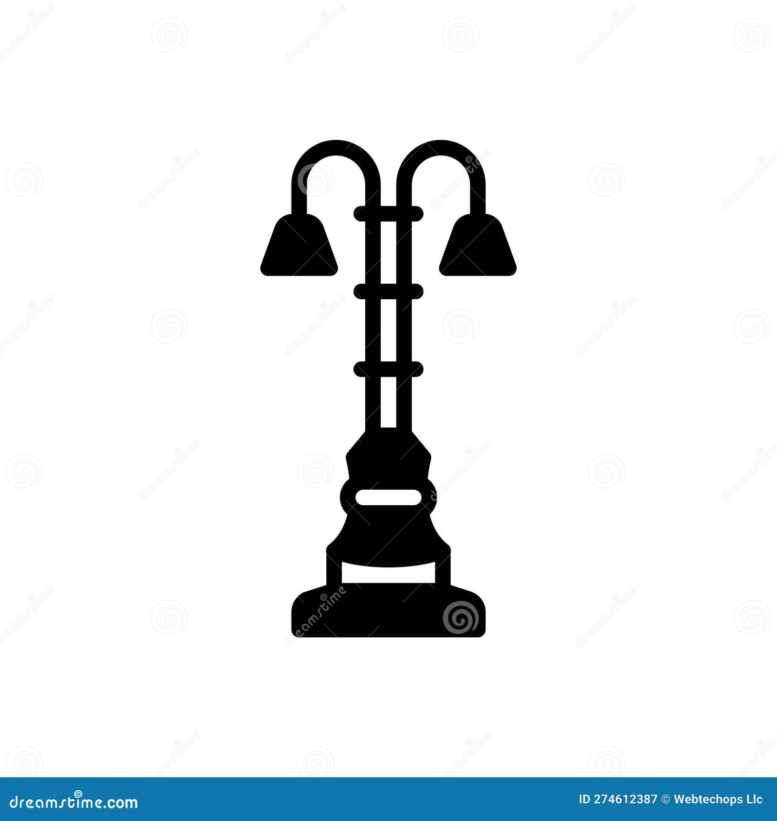 Black Solid Icon for Pole, Street Light and Lantern Stock Vector ...