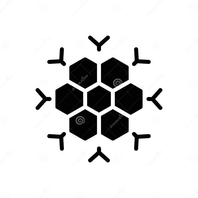 Black Solid Icon for Polyester, Fiber and Synthetic Stock Vector ...