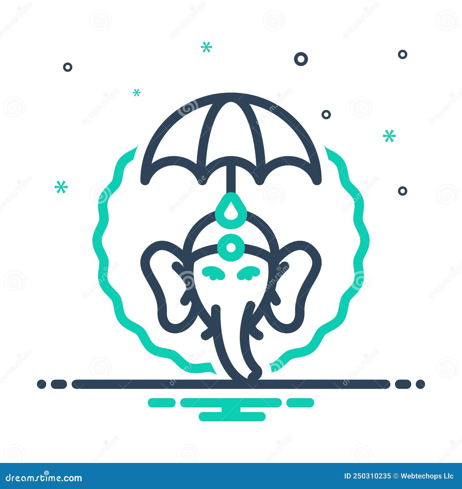 Mix Icon for Pooram, Kerala and Sacred Stock Illustration ...