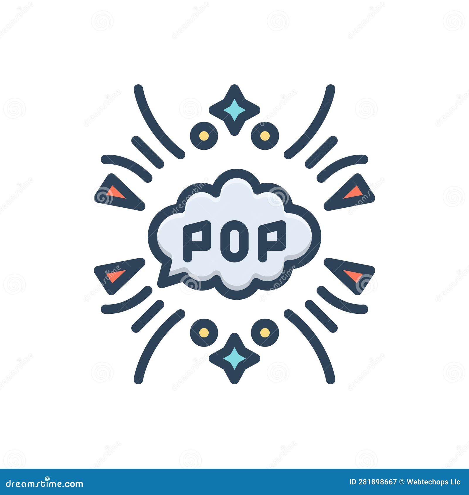 Color Illustration Icon for Pop, Comic and Message Stock Vector ...