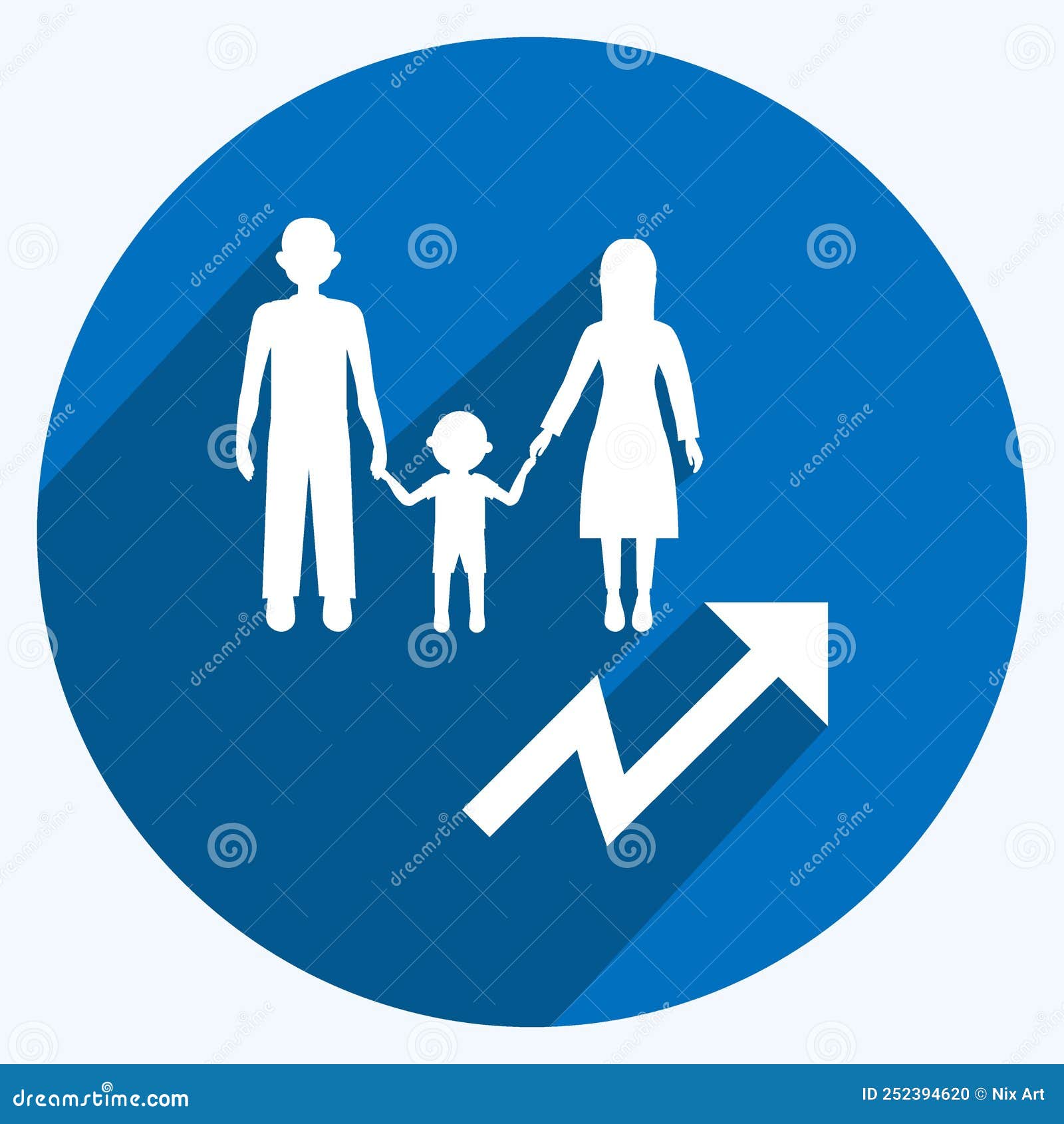 Icon Population Growth. Suitable for Community Symbol. Long Shadow ...