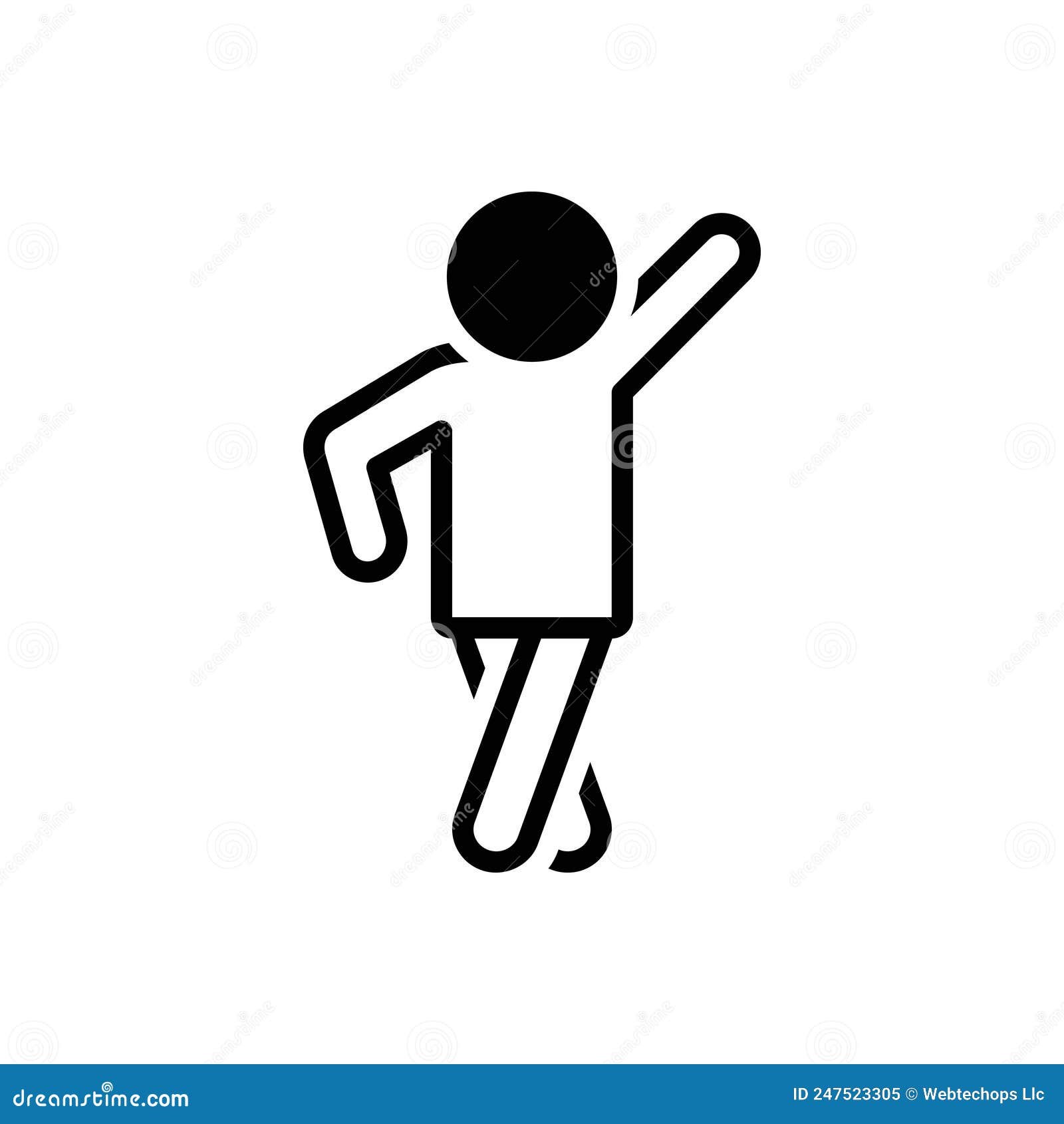 Black Solid Icon for Pose, Man and Modern Stock Vector - Illustration ...