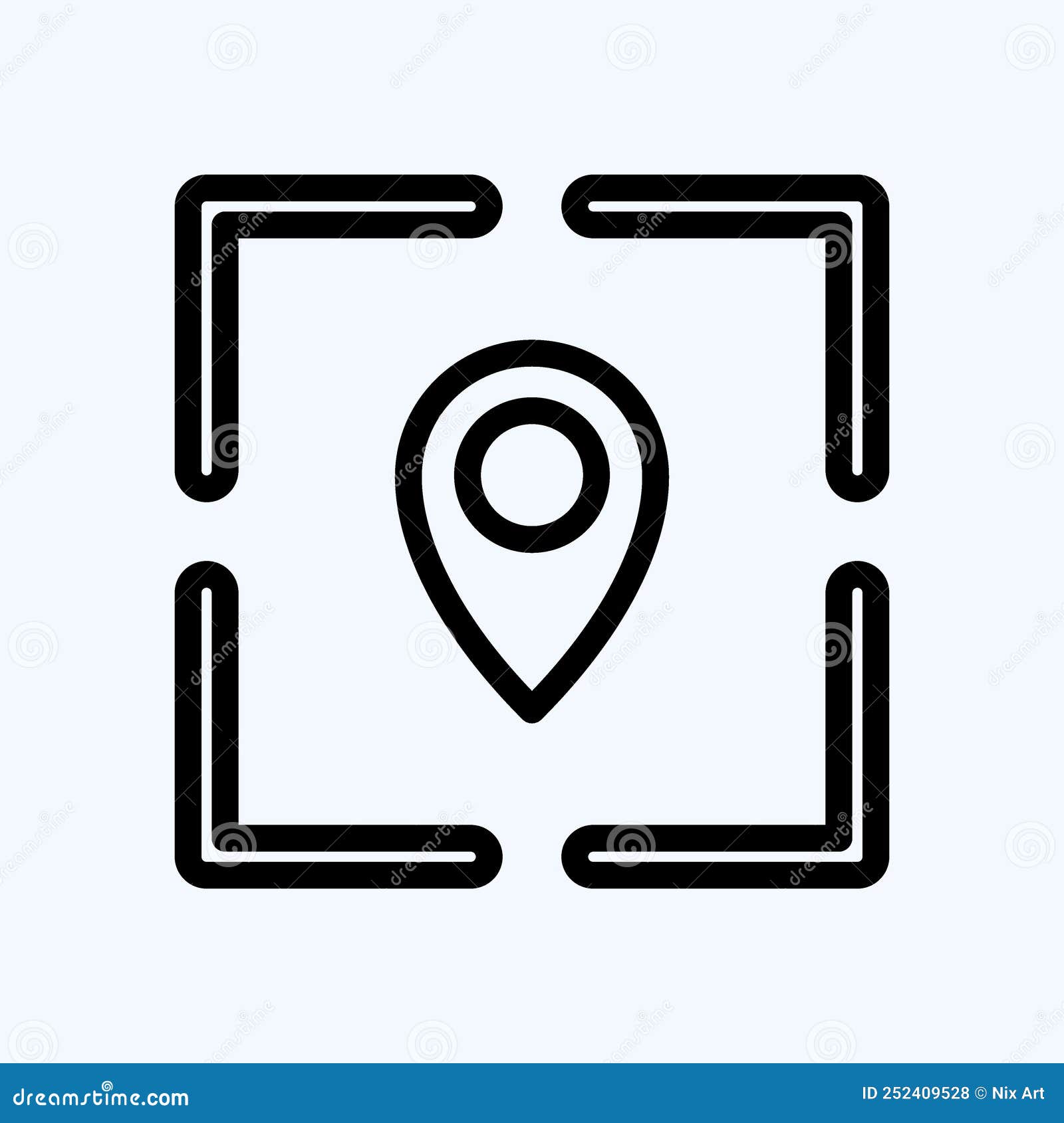 Icon Positioning. Suitable for Branding Symbol. Line Style. Simple ...