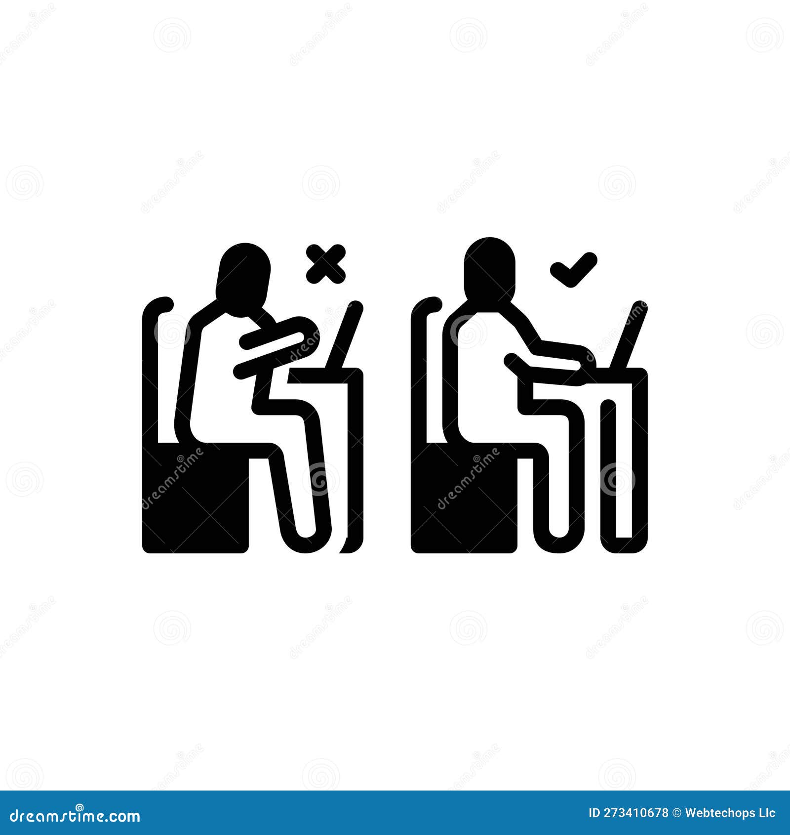 Black Solid Icon for Positions, Ergonomic and Computer Stock Vector ...