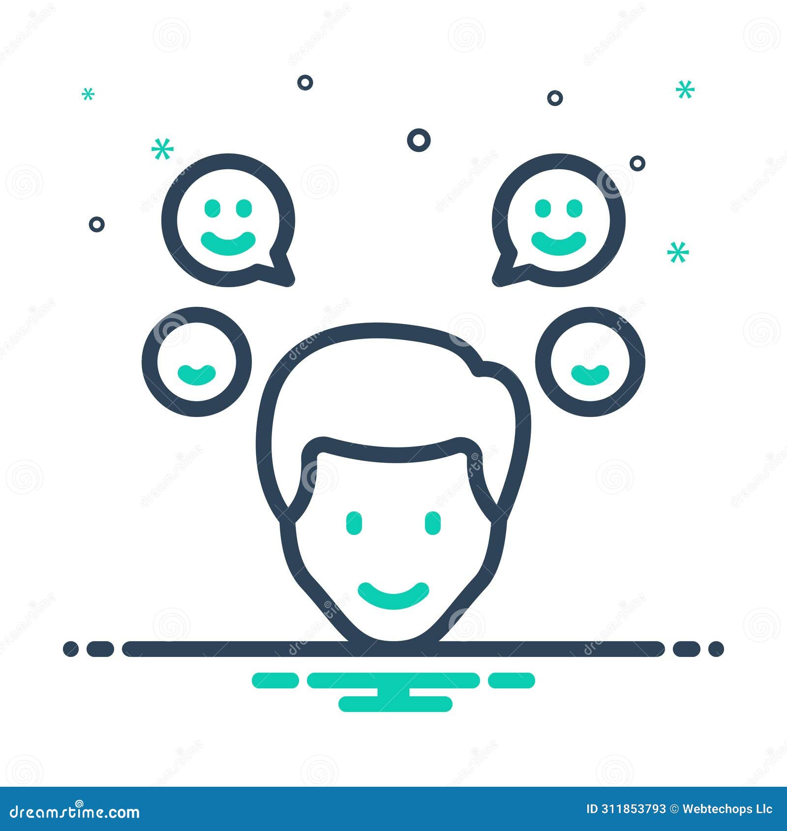 Mix Icon for Positivity, Negative and Feedback Stock Vector ...