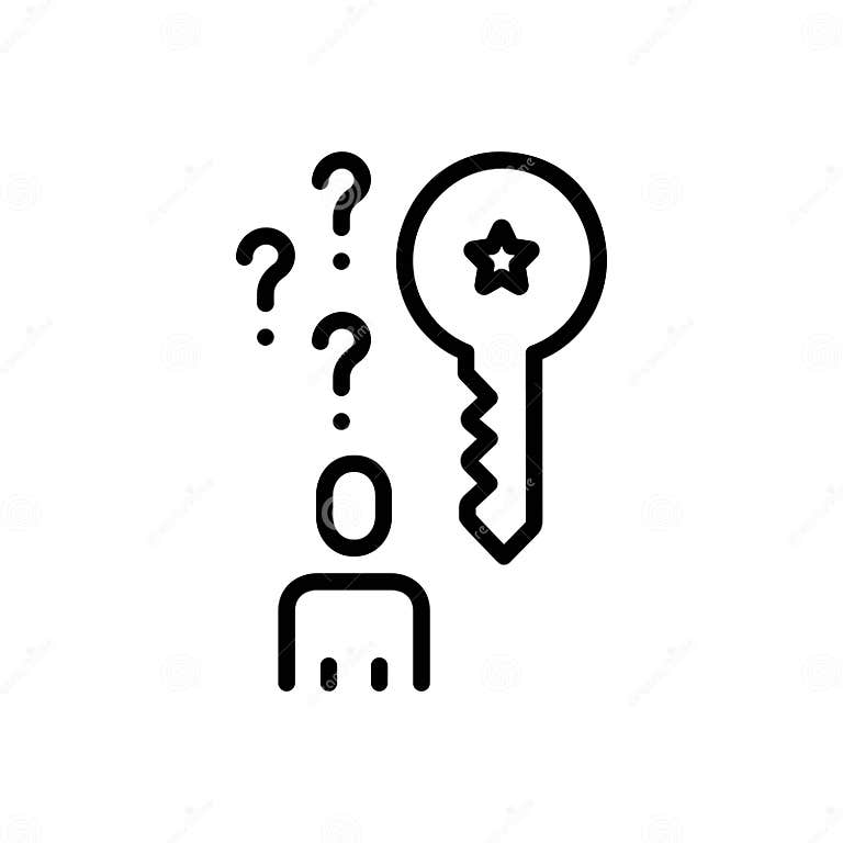 Black Line Icon for Possibilities, Probability and Hope Stock Vector ...