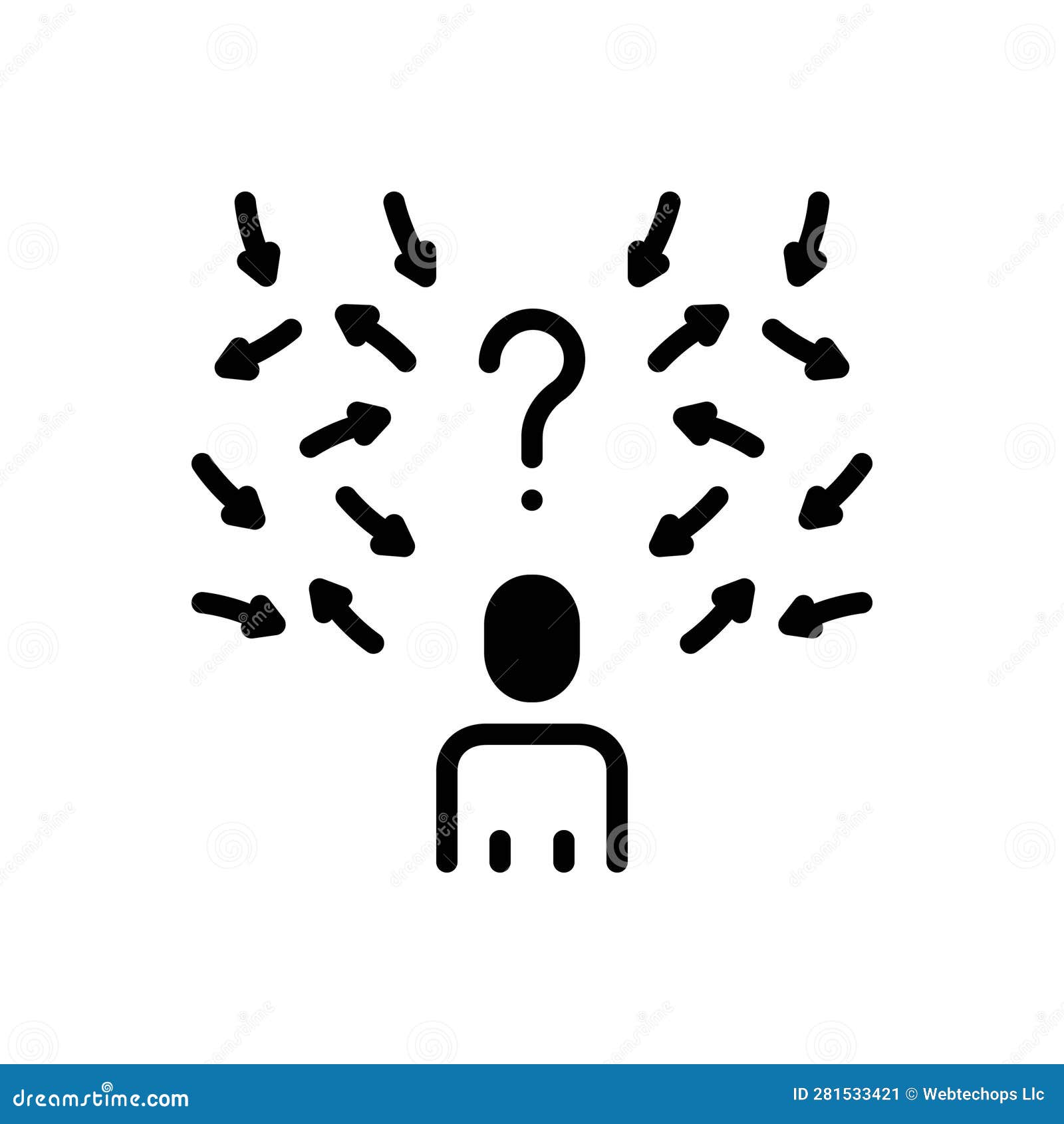 Black Solid Icon for Possibilities, Probability and Hope Stock Vector ...