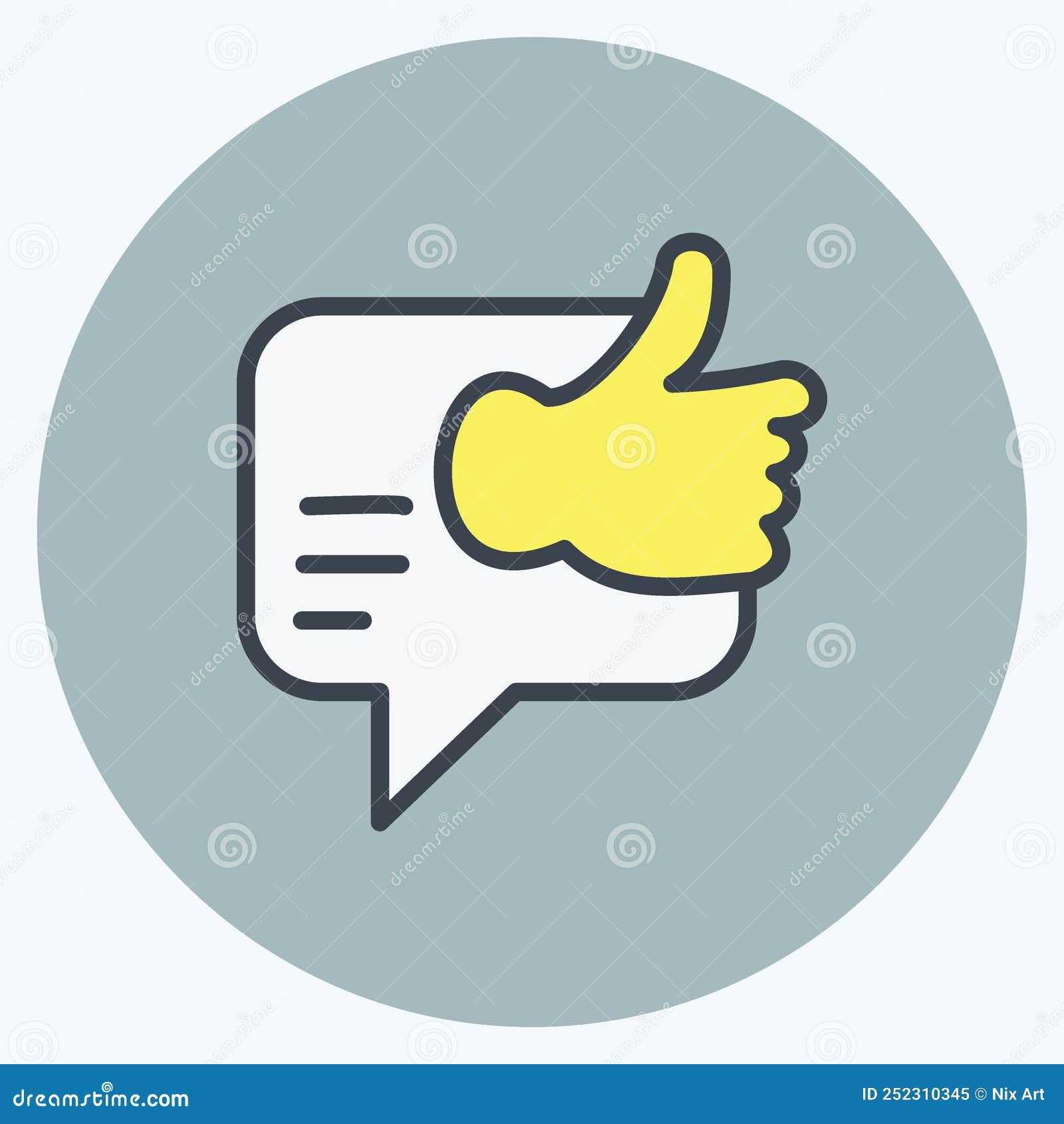 Icon Possitive Feedback. Suitable for Feedback Symbol. Color Mate Style ...