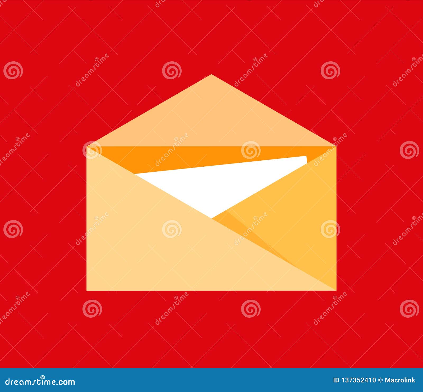 Icon of Post Letter Symbol in Flat Style for Email Interface or Logo ...
