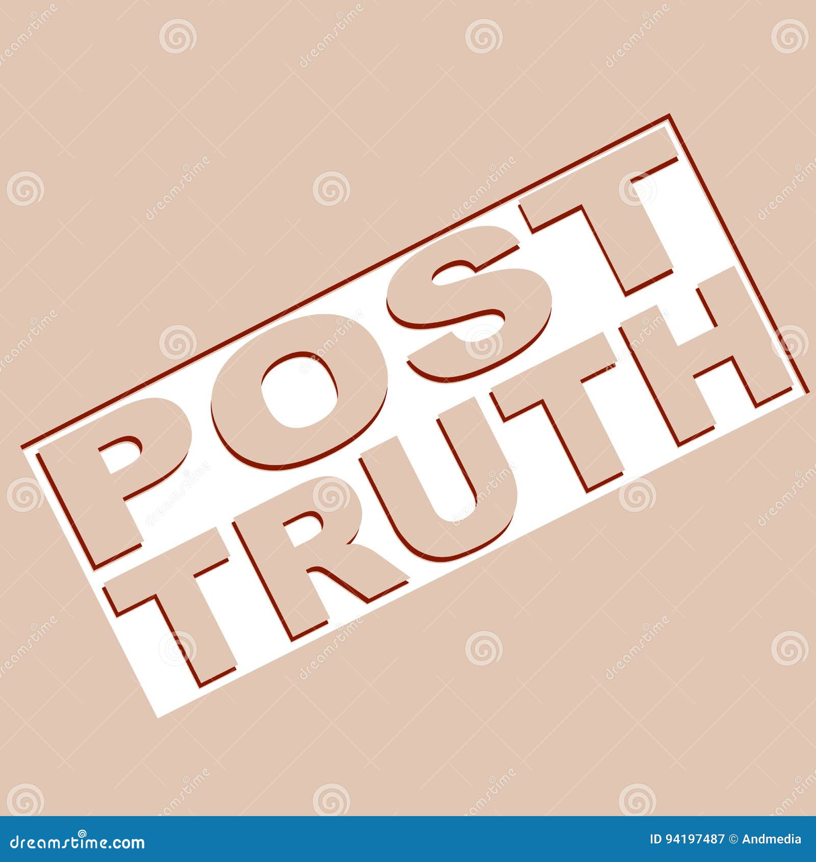 Icon Post Truth. stock vector. Illustration of print - 94197487