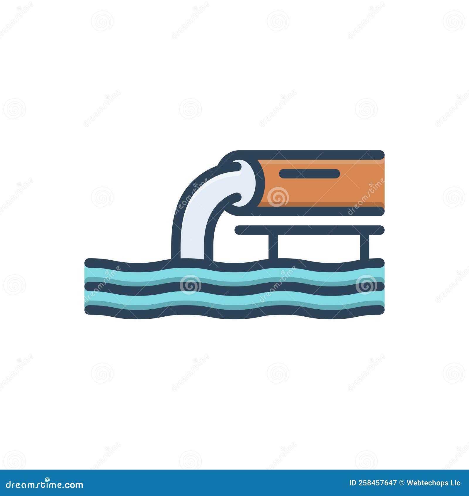 Color Illustration Icon for Pour, Stream and Regurgitate Stock ...