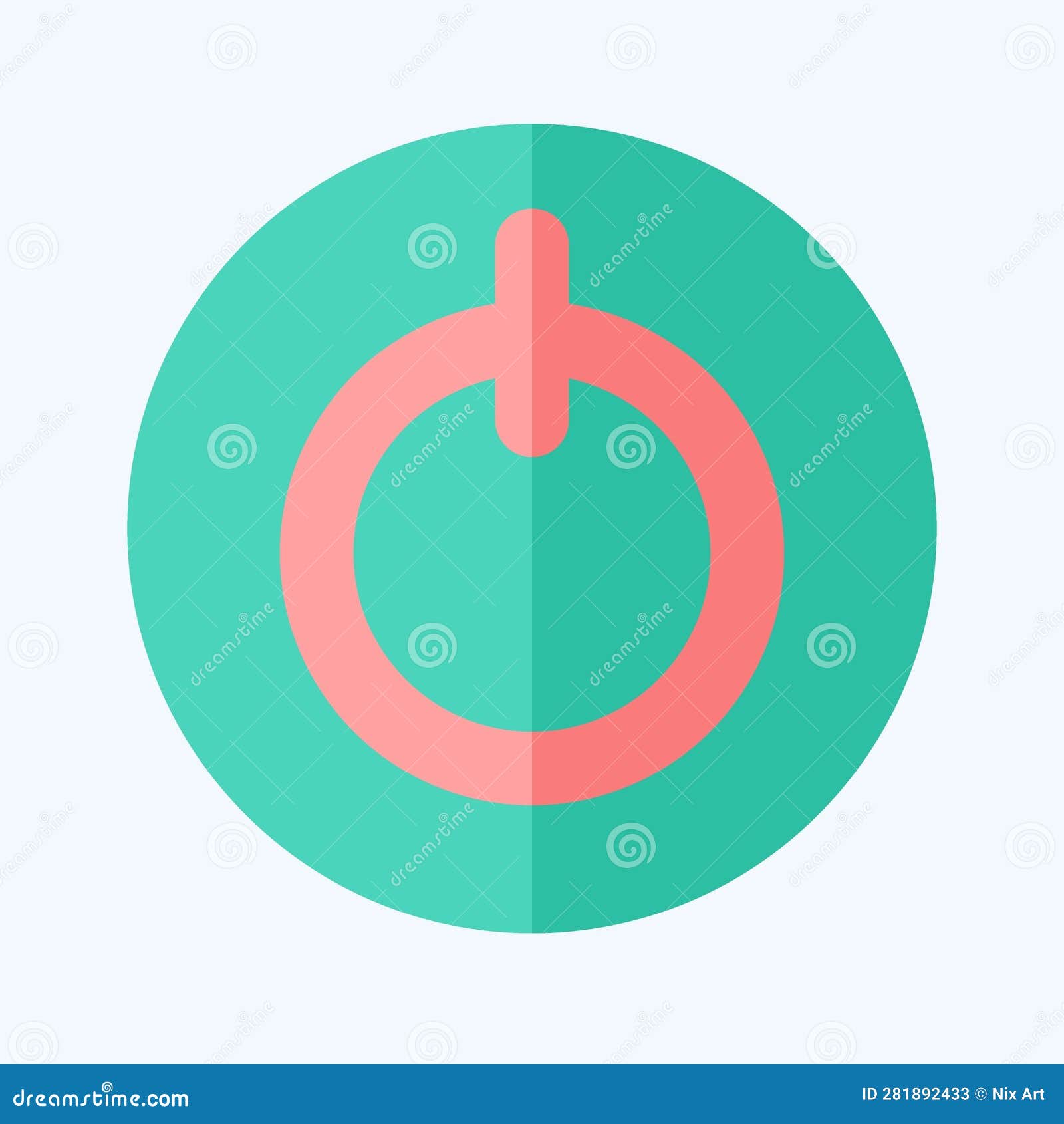 Icon Power Button. Related To Air Conditioning Symbol. Flat Style ...