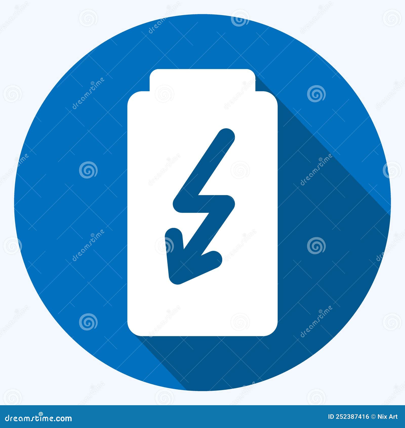 Icon Power Saving. Suitable for Mobile Apps Symbol. Long Shadow Style ...