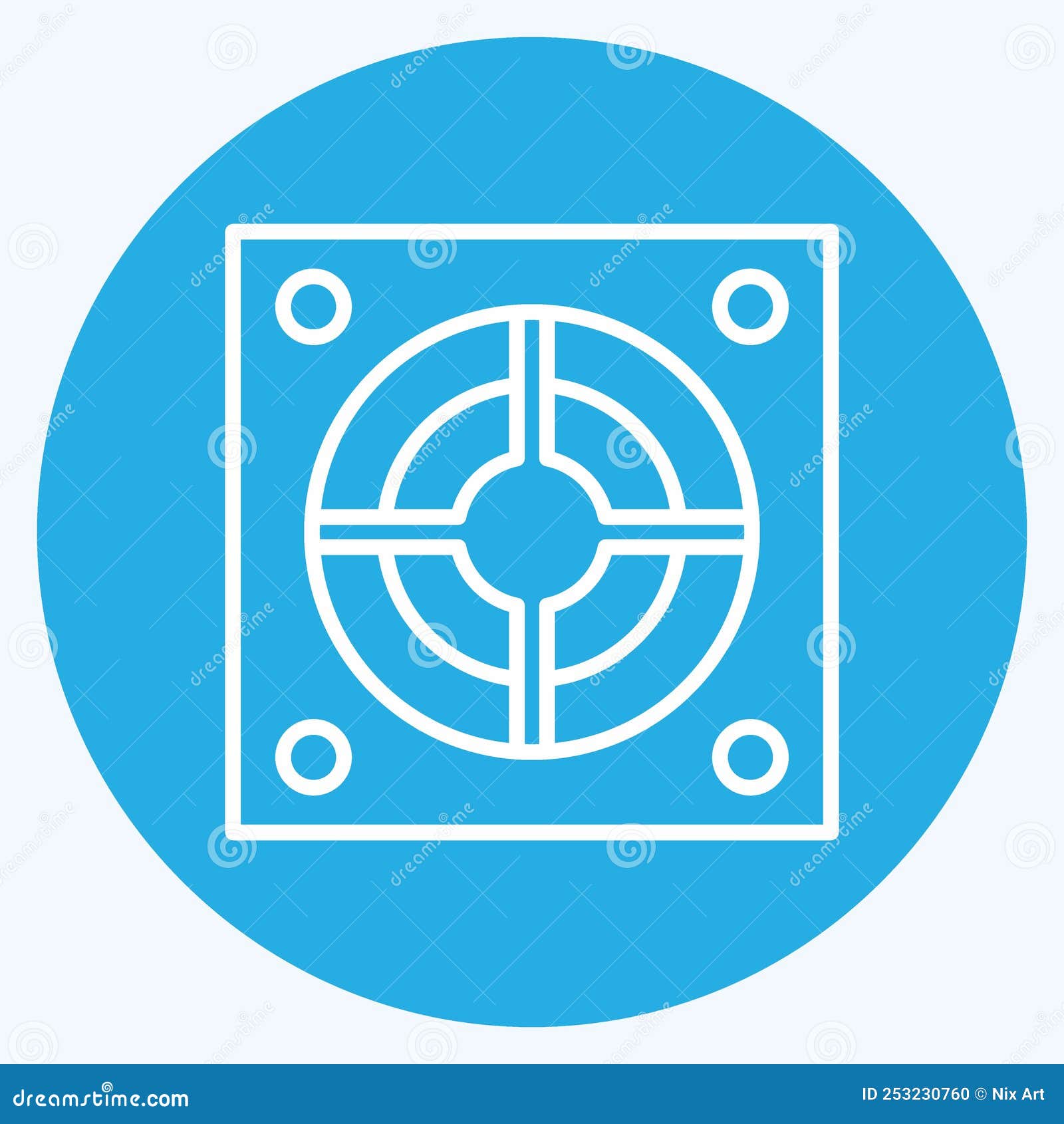 Icon Power Supply. Suitable for Computer Components Symbol. Blue Eyes ...