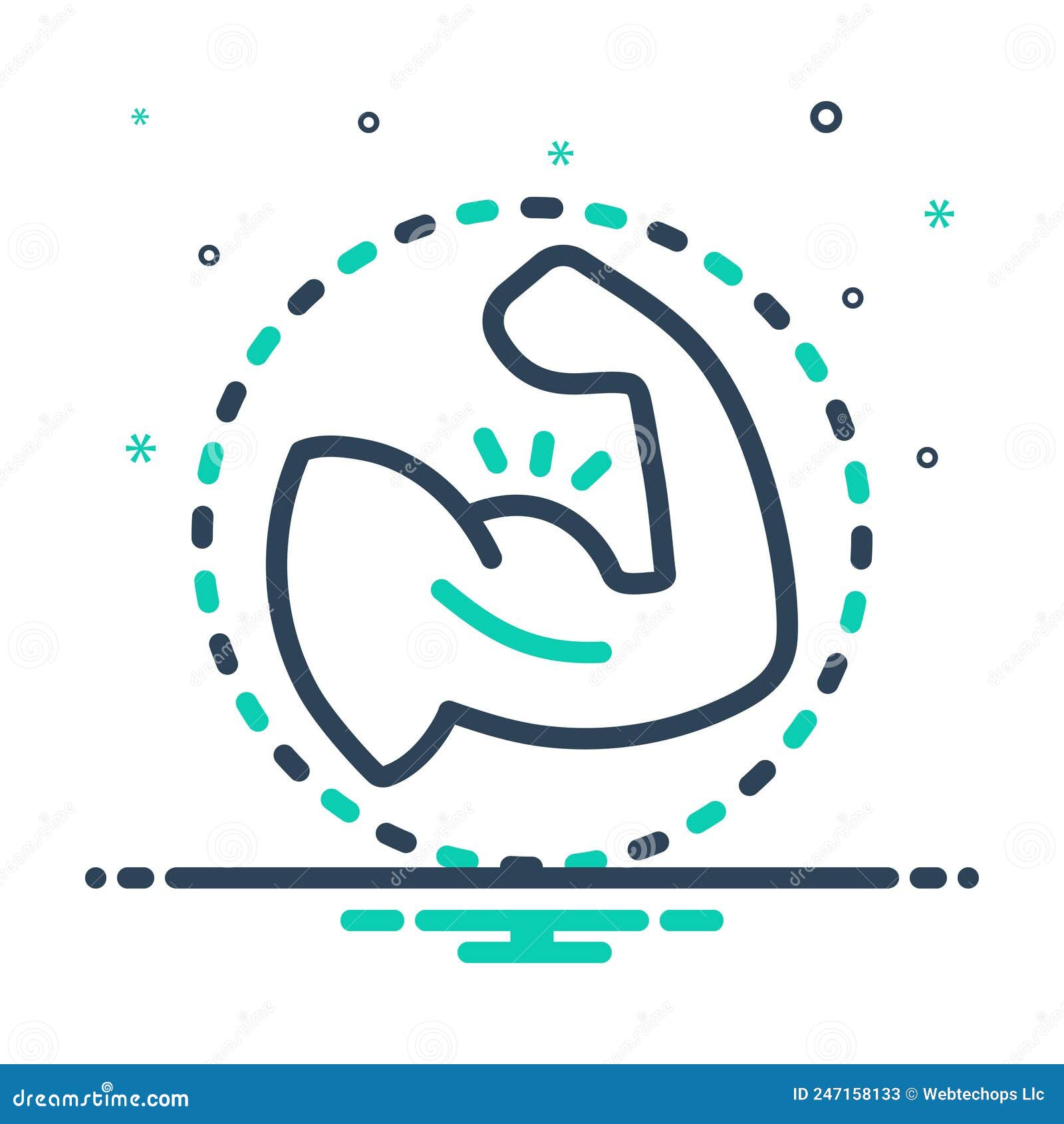 Mix Icon For Powerful, Oaky And Almighty Cartoon Vector | CartoonDealer ...