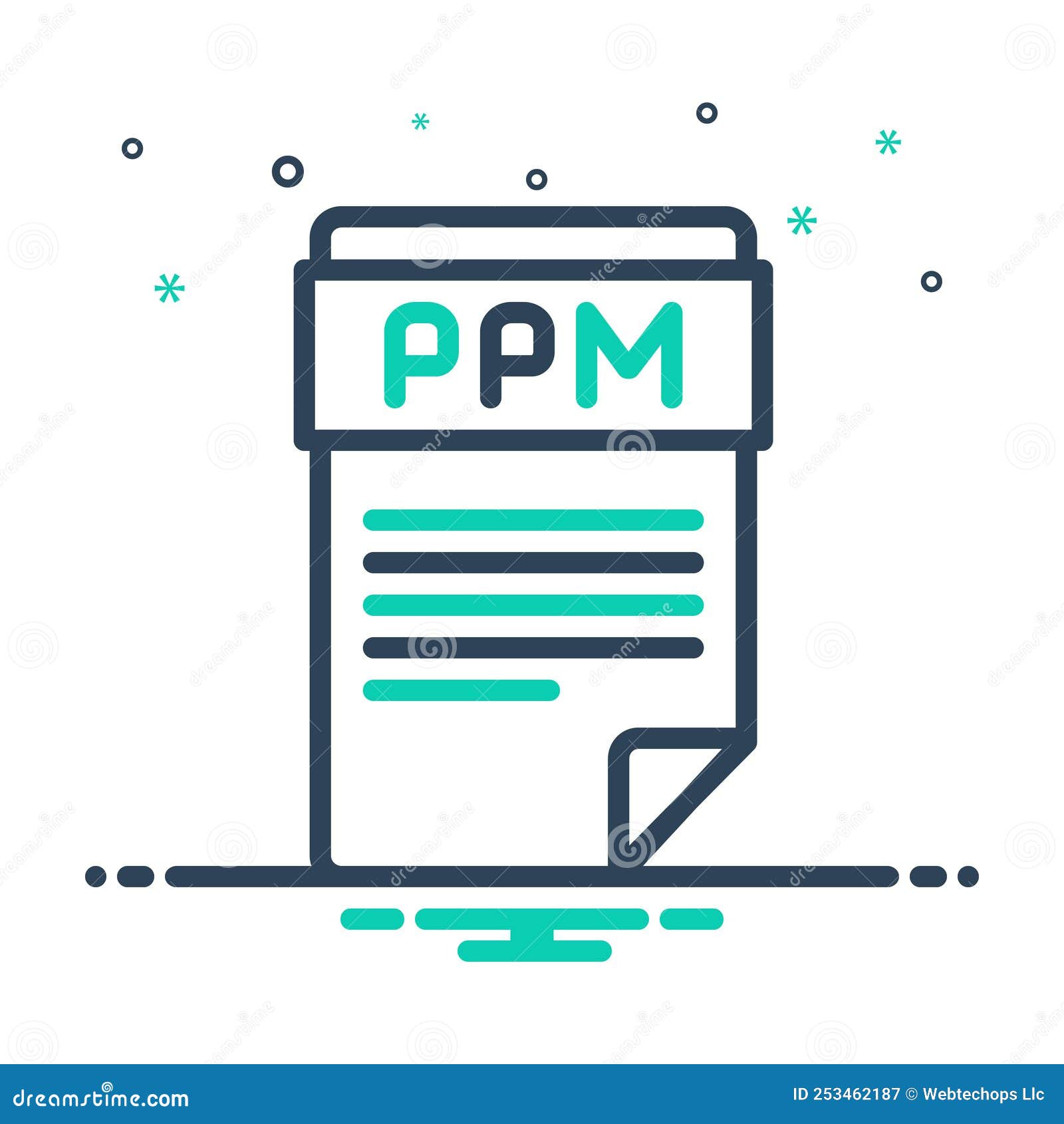 Mix Icon for Ppm, Doc and Document Stock Illustration - Illustration of ...