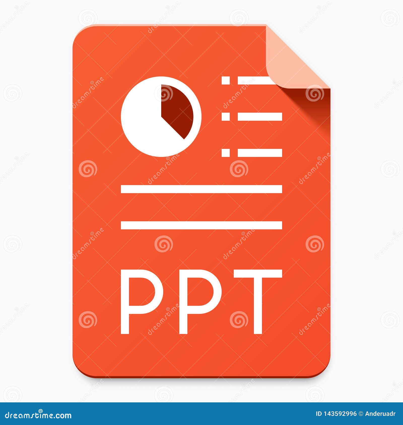 PPT Flat Style File Type Pictogram Stock Vector - Illustration of ...