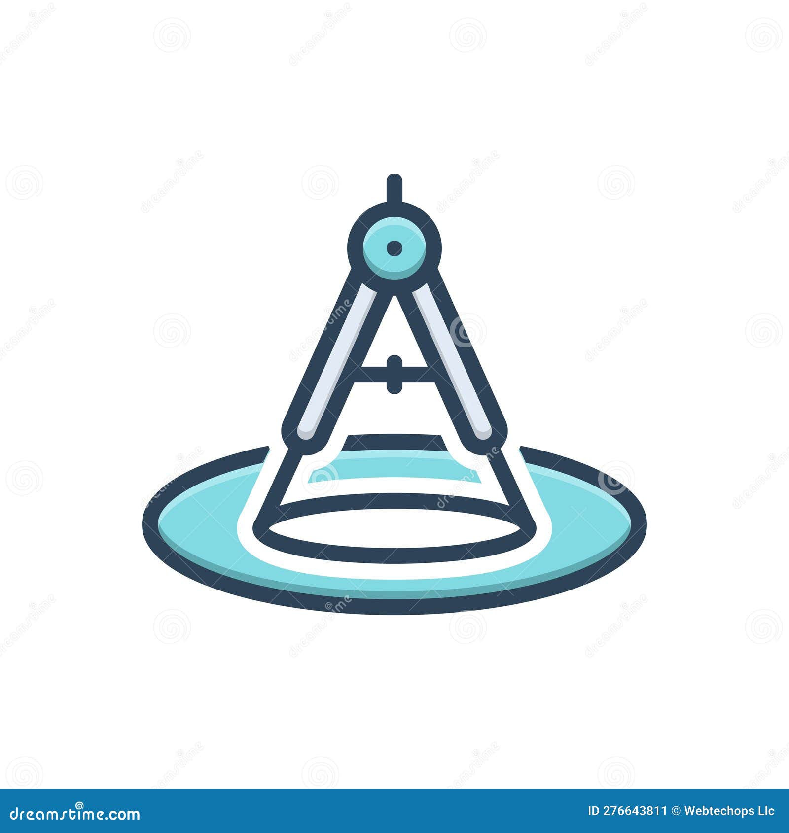 Color Illustration Icon for Precise, Unspoiled and Compass Stock ...