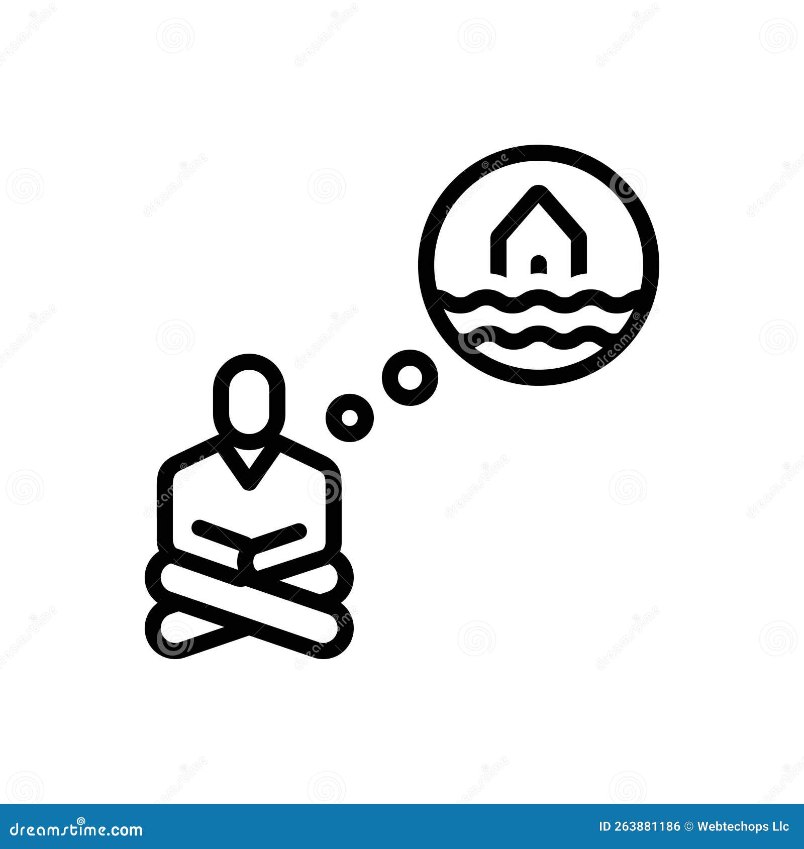 Black Line Icon for Prediction, Forecast and Prophecy Stock Vector ...