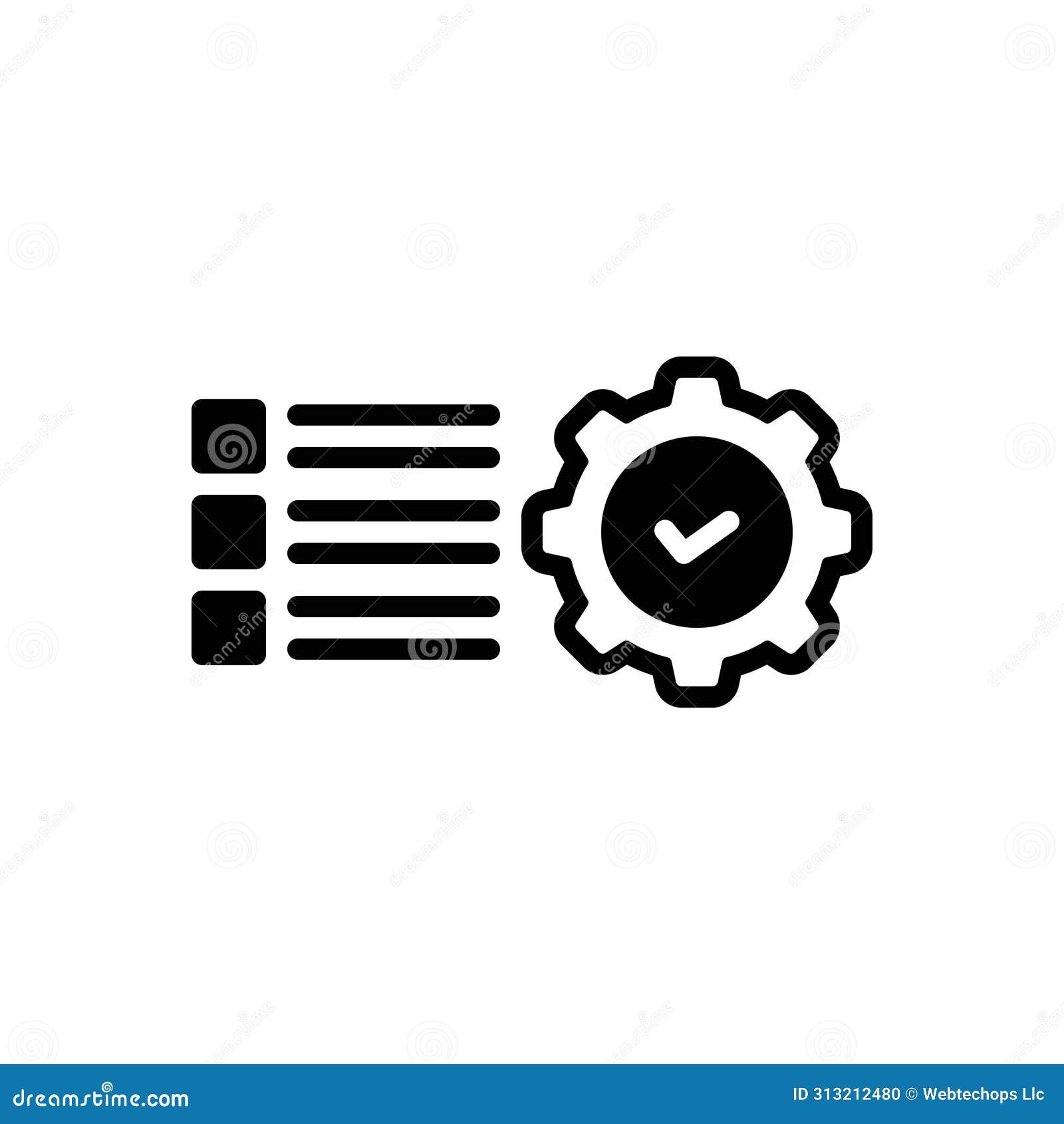 Black Solid Icon for Preference, Choice and Service Stock Illustration ...