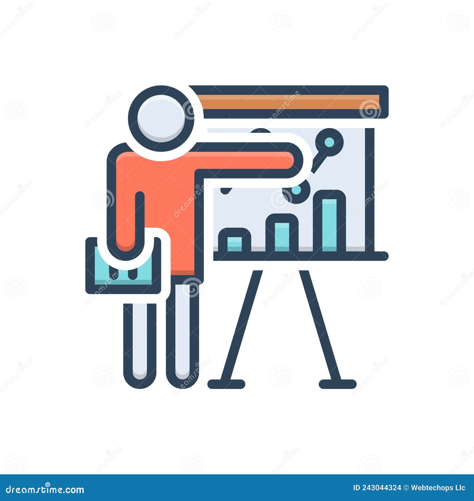 Color Illustration Icon for Presentation, Demo and Demonstration Stock ...