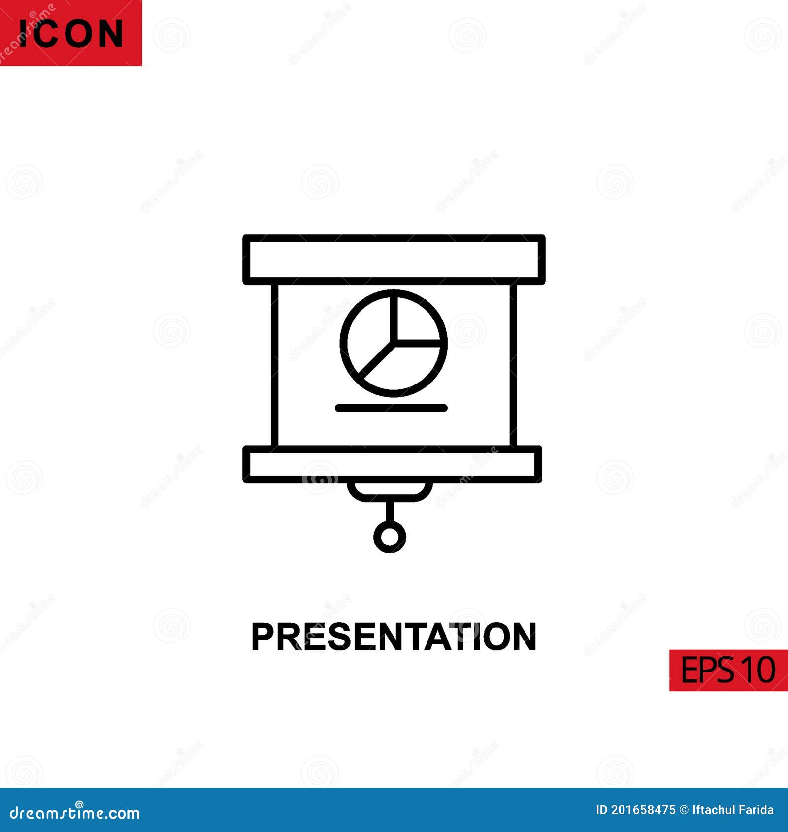 Icon Presentation. Outline, Line or Linear Vector Icon Symbol Sign ...