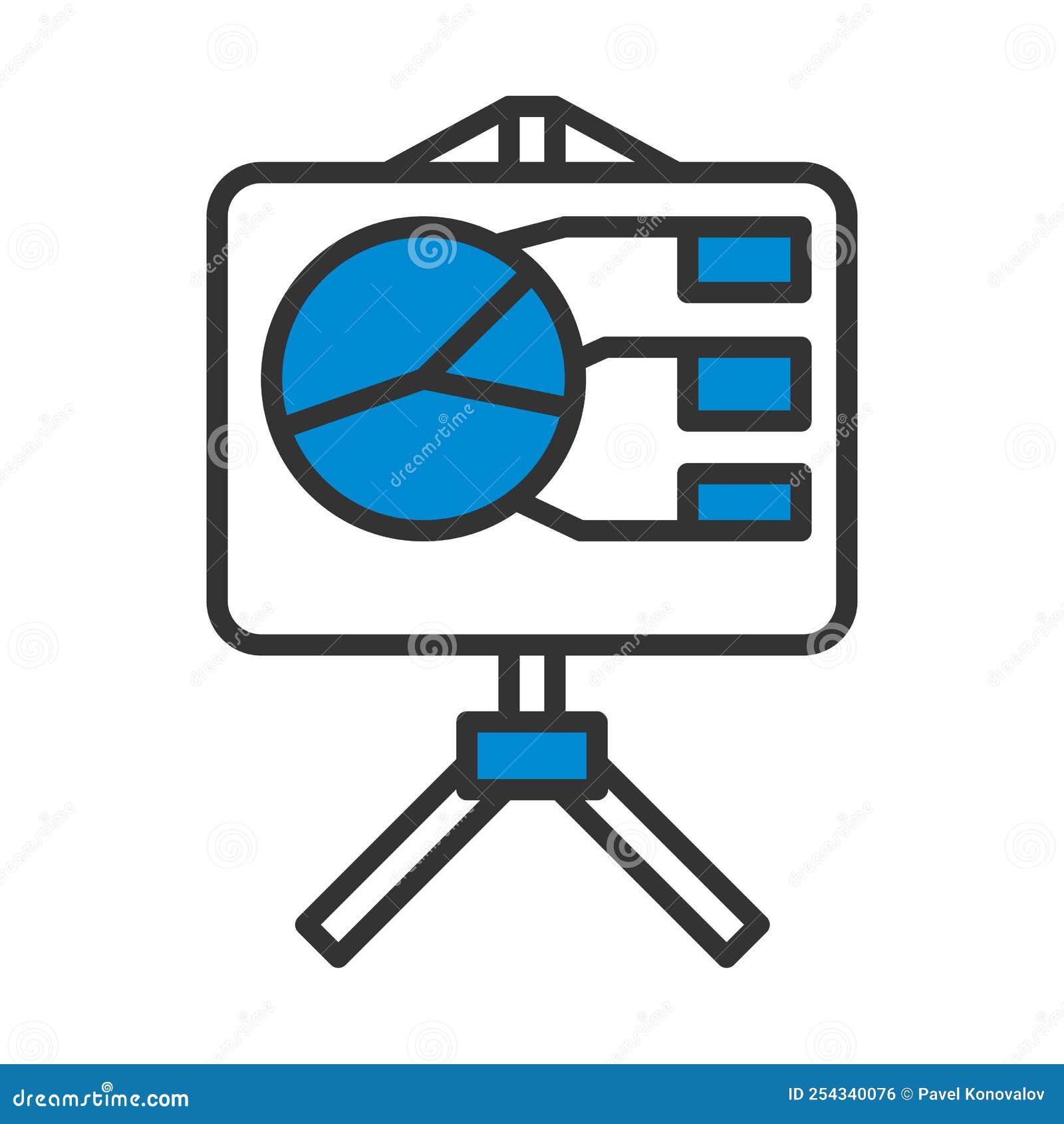 Icon of Presentation Stand stock vector. Illustration of finance ...
