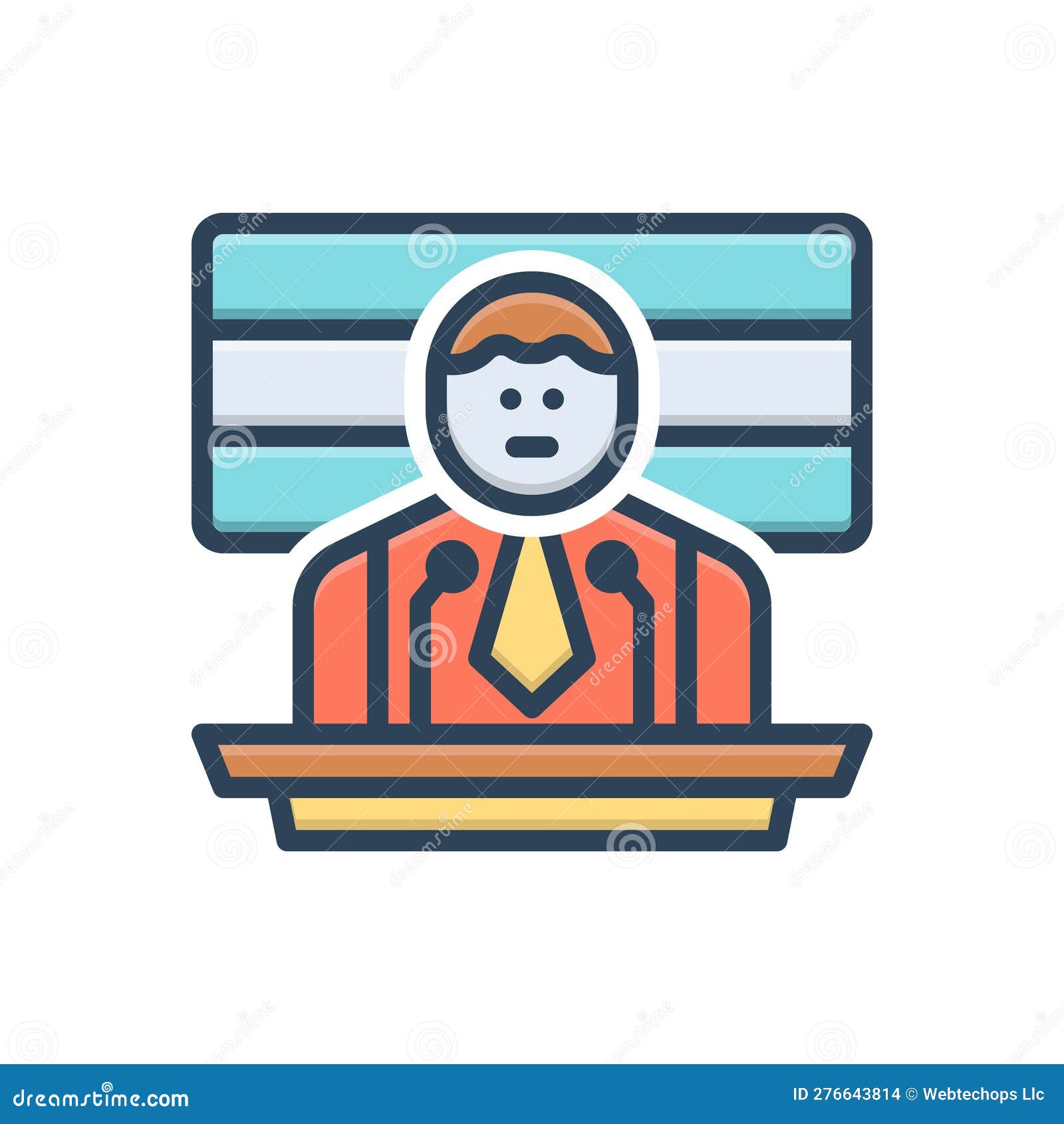Color Illustration Icon for President, Chairman and Elected Stock ...
