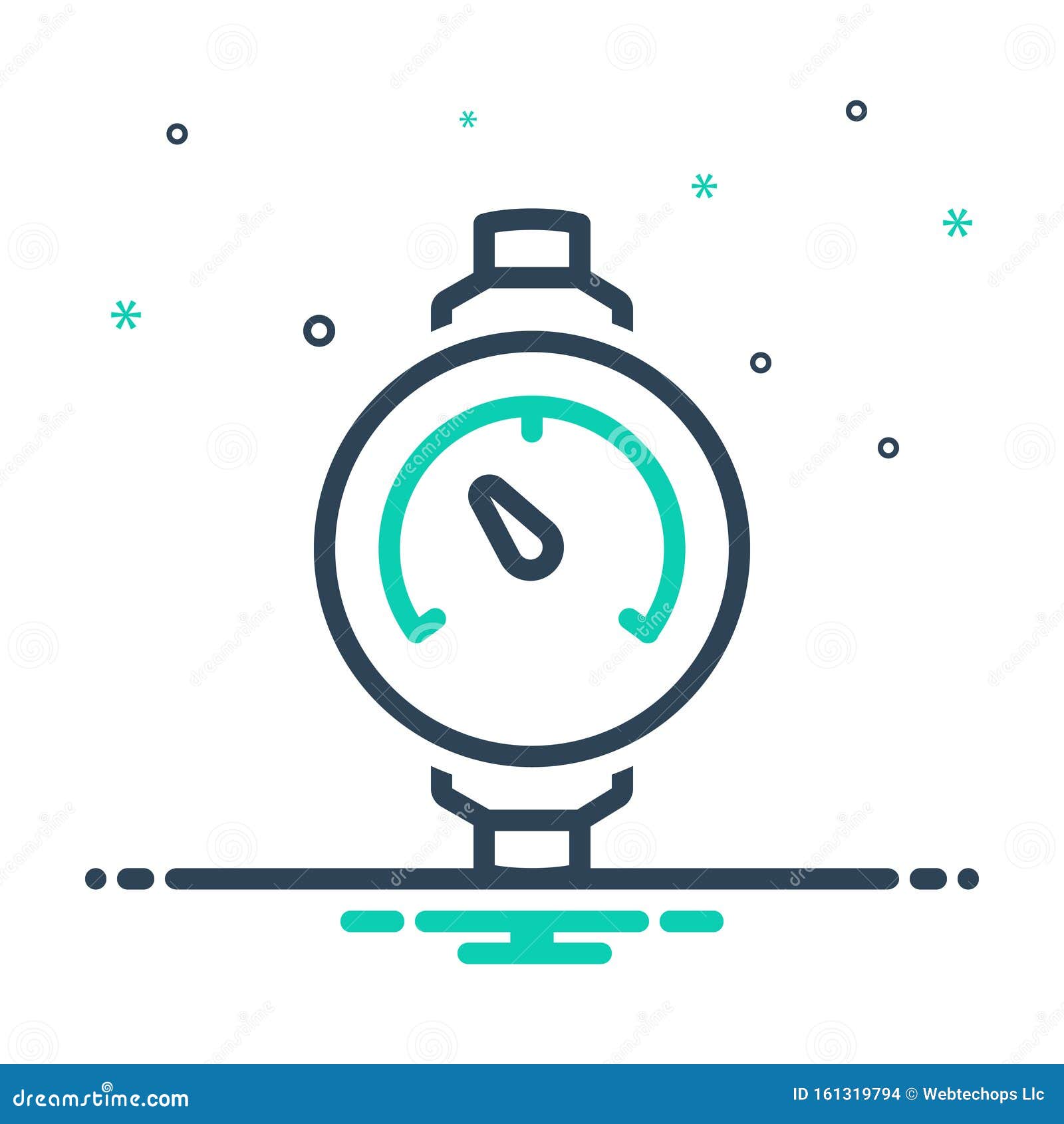 Analog Manometer Or Barometer Illustration For Pressure Or Vacuum ...