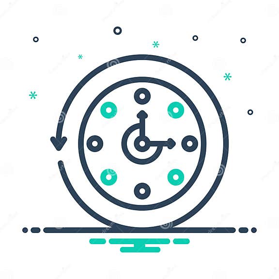 Mix Icon for before, Previous and Earlier Stock Vector - Illustration ...