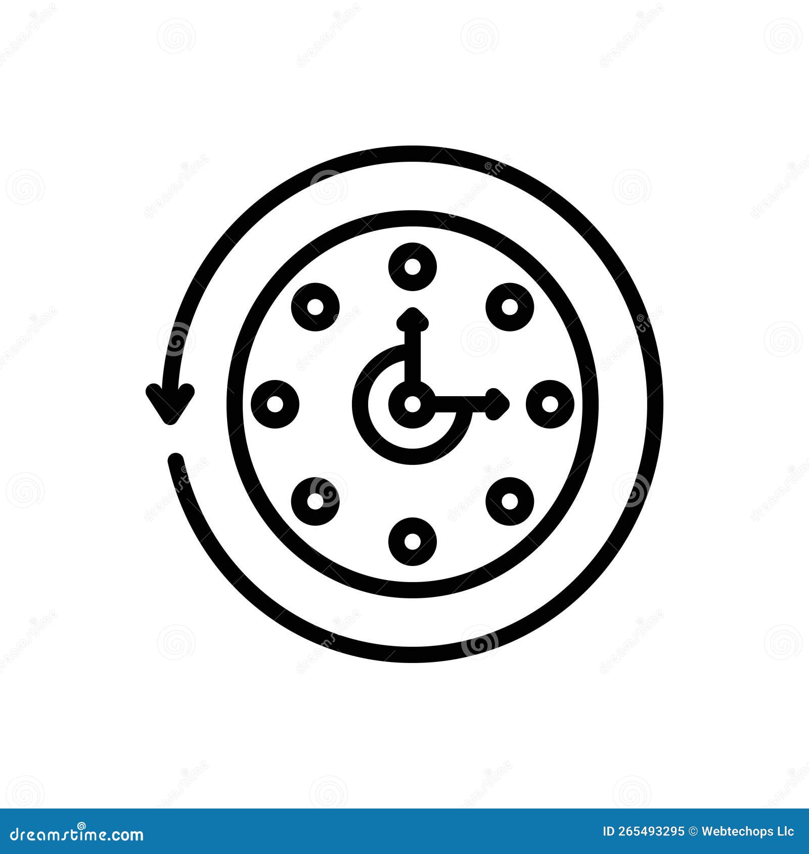 Black Line Icon for before, Previous and Earlier Stock Vector ...