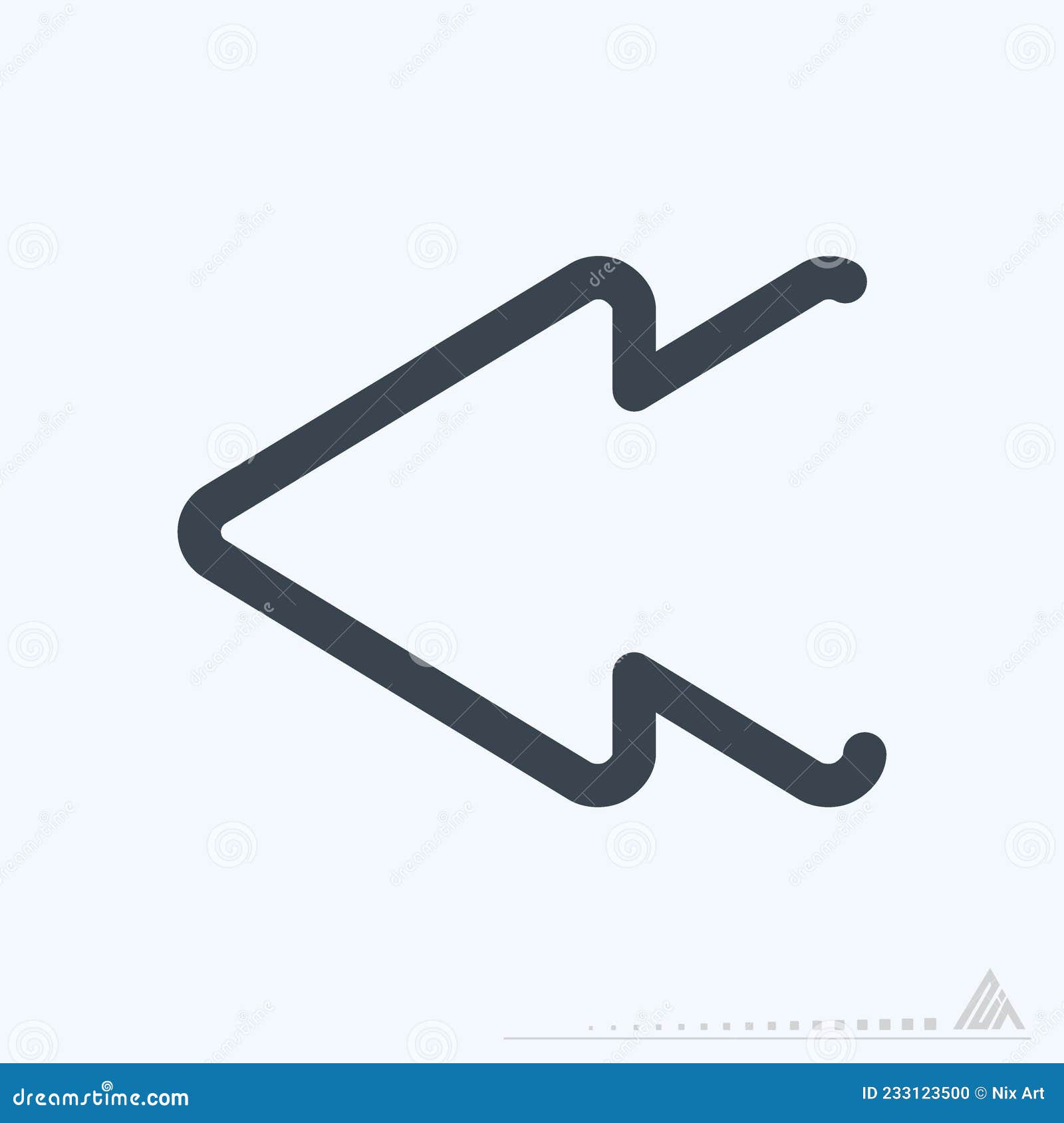 Icon Previous - Line Cut Style Stock Vector - Illustration of arrow ...