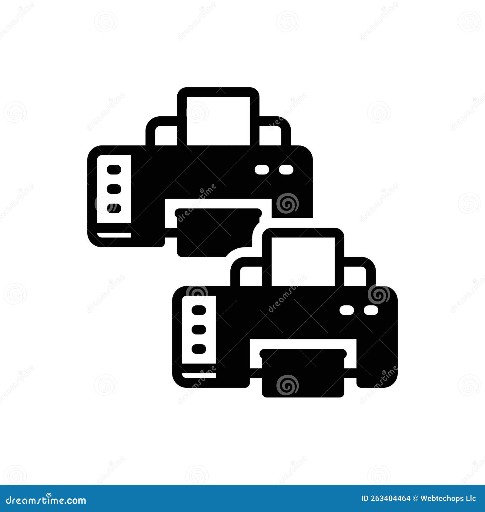 Black Solid Icon for Printers, Printout and Paper Stock Vector ...