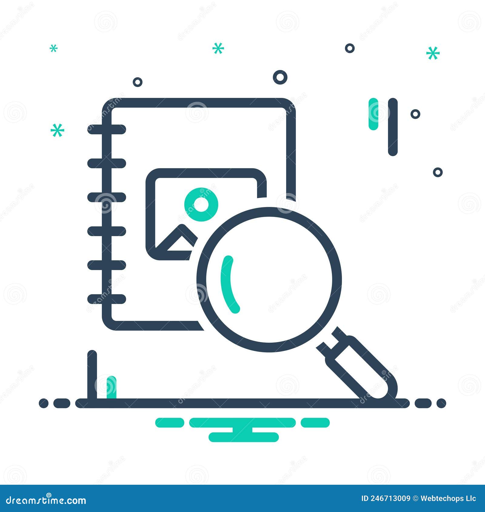 Mix Icon for Prior, Earlier and Investigation Stock Illustration ...