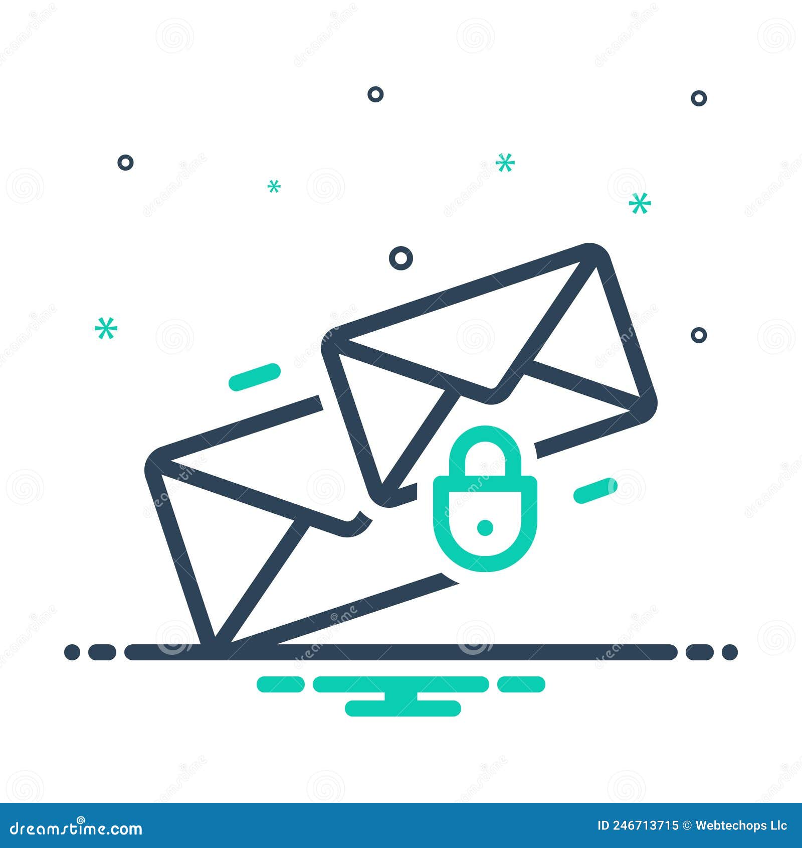 Mix Icon for Privacy, Email and Message Stock Illustration ...