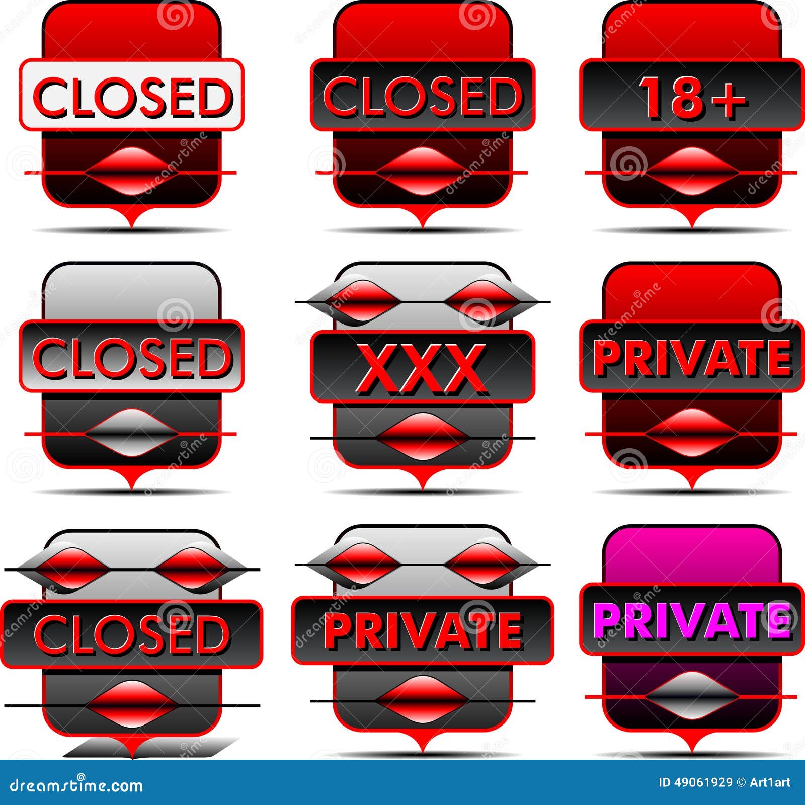 Icon private content stock vector. Illustration of folders - 49061929