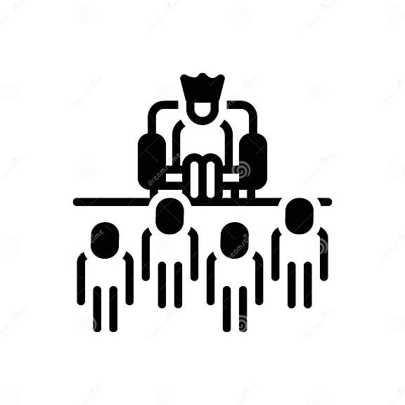 Black Solid Icon for Privilege, Prerogative and Authority Stock Vector ...