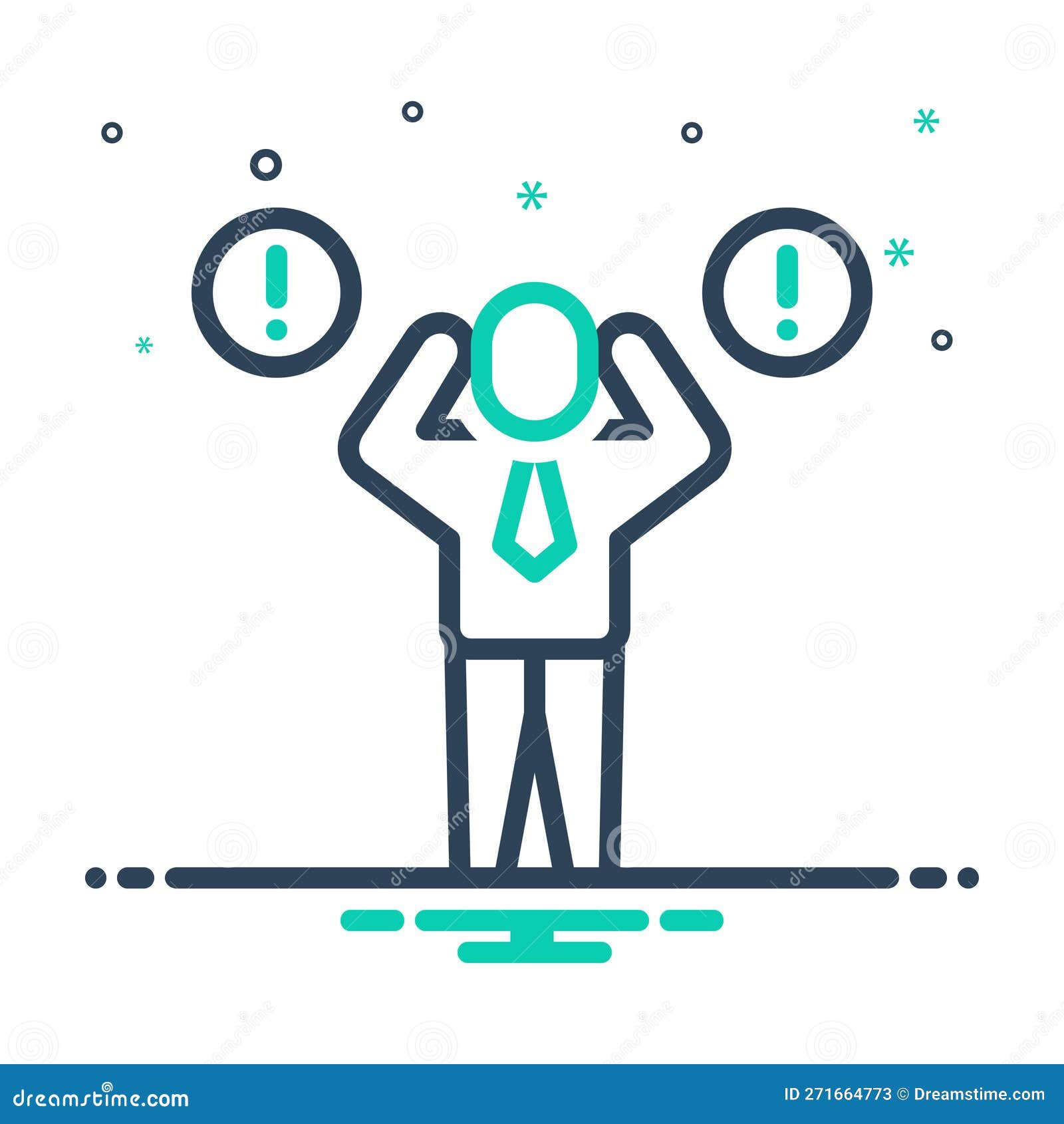 Mix Icon for Problem, Issue and Exclamation Stock Vector - Illustration ...