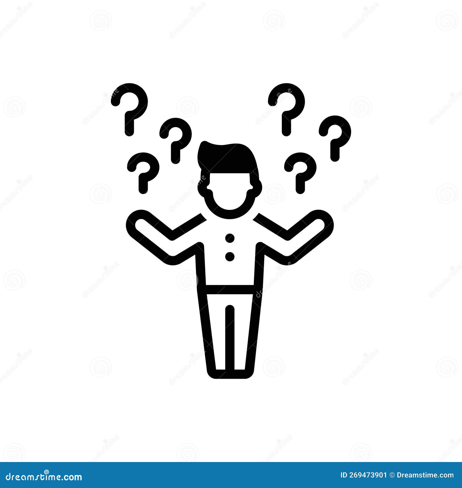 Black Solid Icon for Problems, Complication and Anxious Stock Vector ...