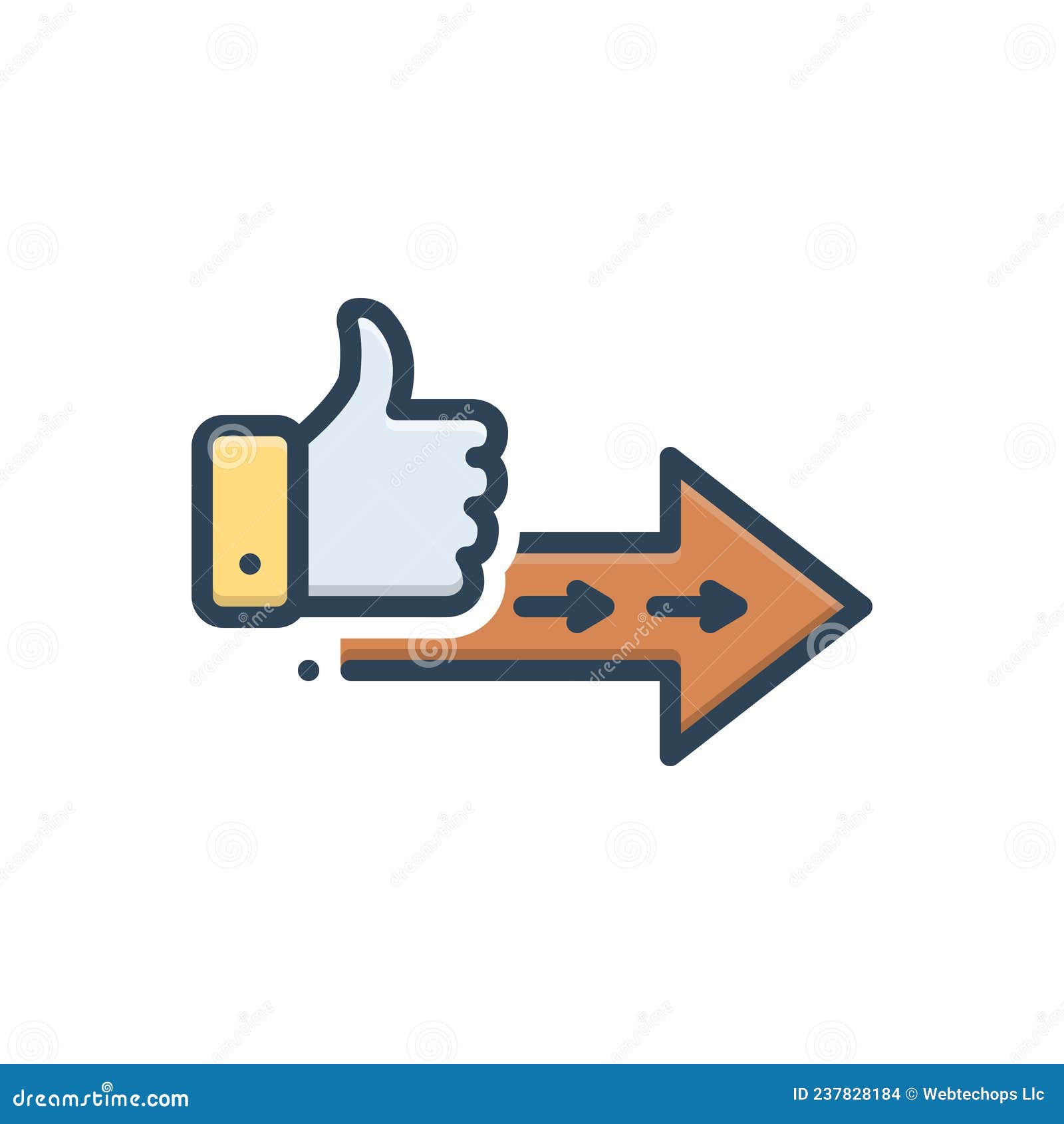 Color Illustration Icon for Proceed, Go Ahead and Grow Stock ...