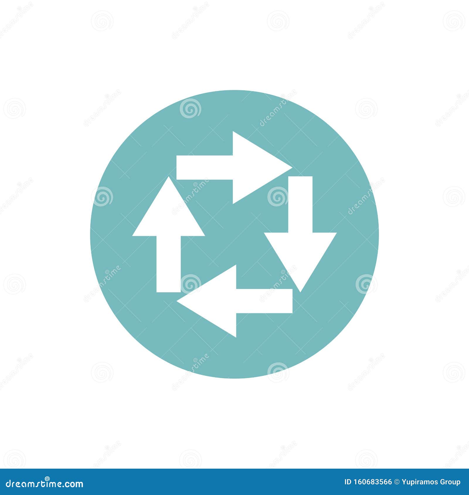 Icon of Process Arrows in Color Circle Stock Vector - Illustration of ...