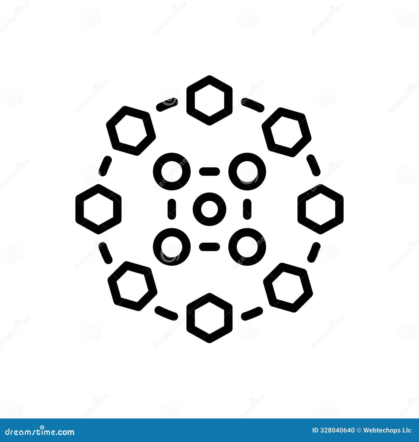 Black Line Icon for Process, Procedure and Rotation Stock Vector ...