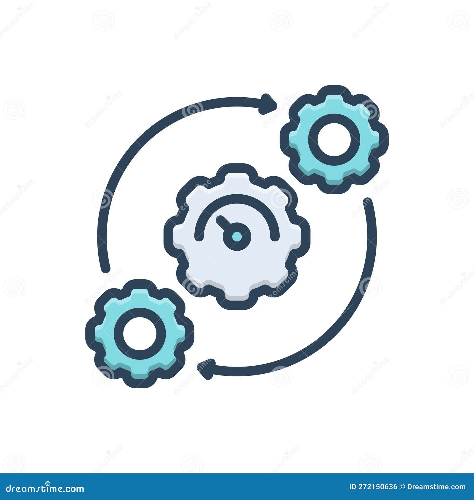Color Illustration Icon for Processes, Procedure and Gear Stock ...