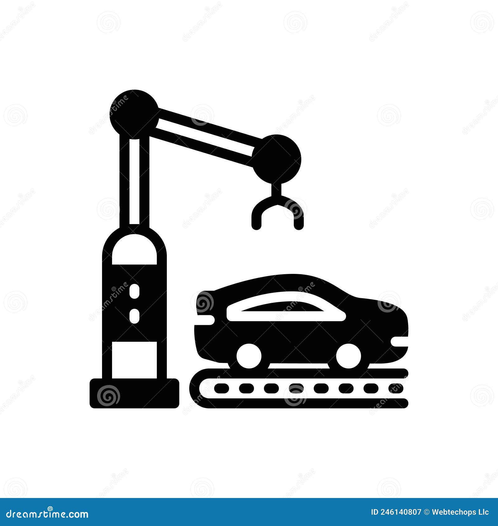 Black Solid Icon for Production, Output and Manufacture Stock Vector ...